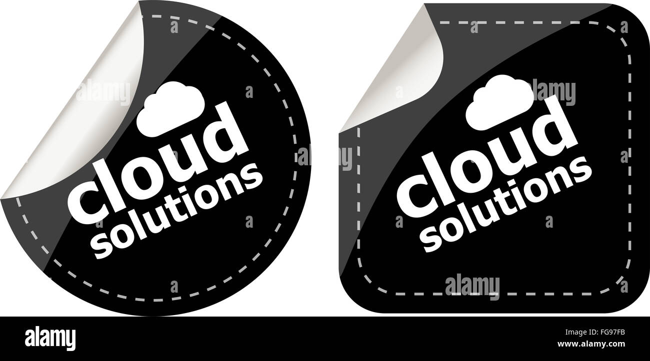 Cloud computing concept with cloud shape on blue sticky note Stock ...