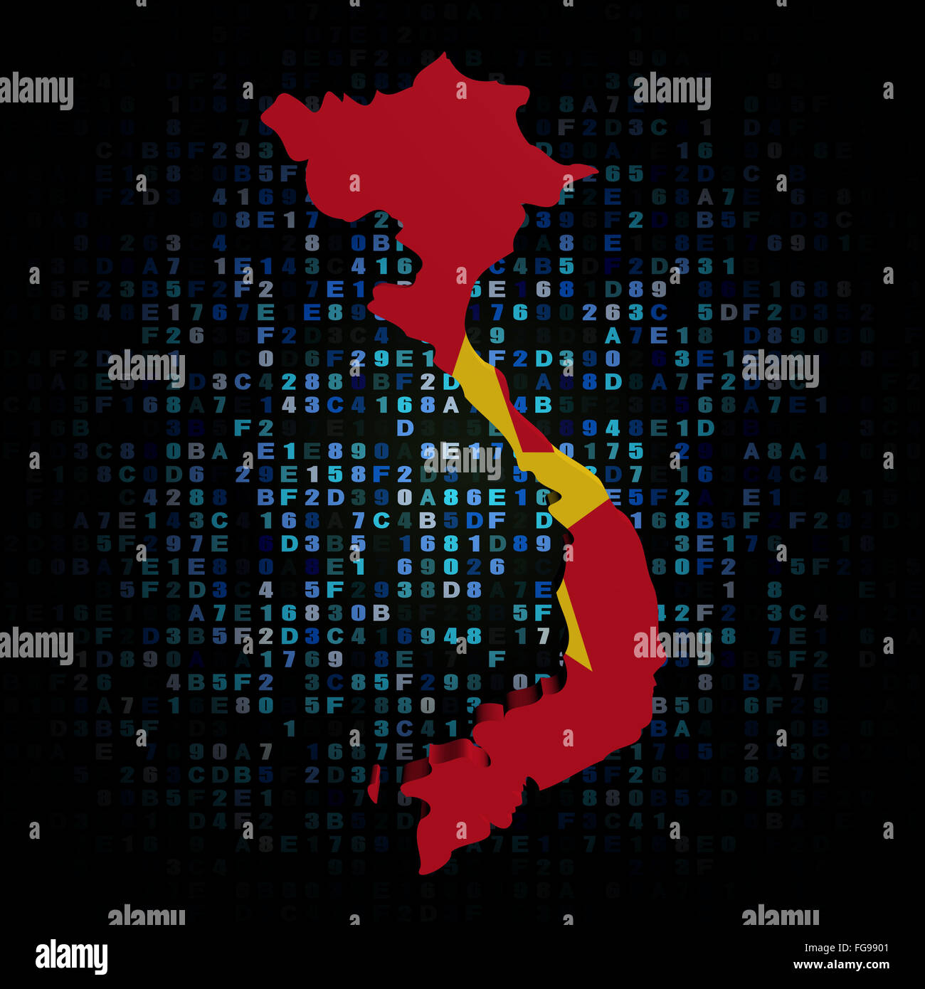 Vietnam map flag hi-res stock photography and images - Alamy