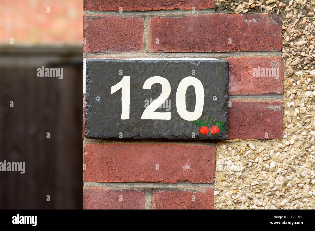 House number 120 sign Stock Photo - Alamy