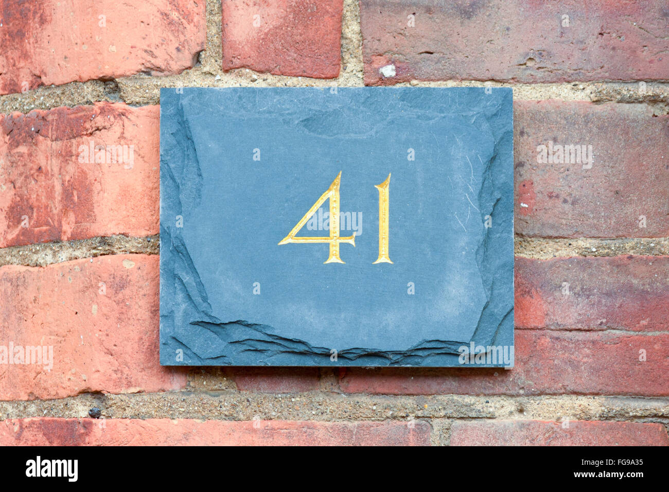House number 41 sign Stock Photo - Alamy