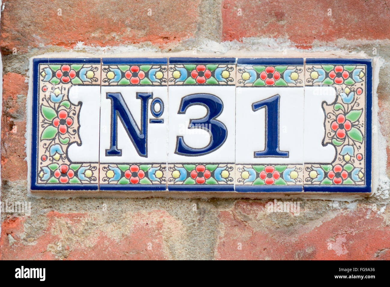 House number 31 sign Stock Photo - Alamy