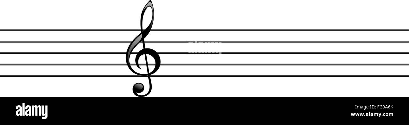 Treble clef on the stave Stock Vector Image & Art - Alamy