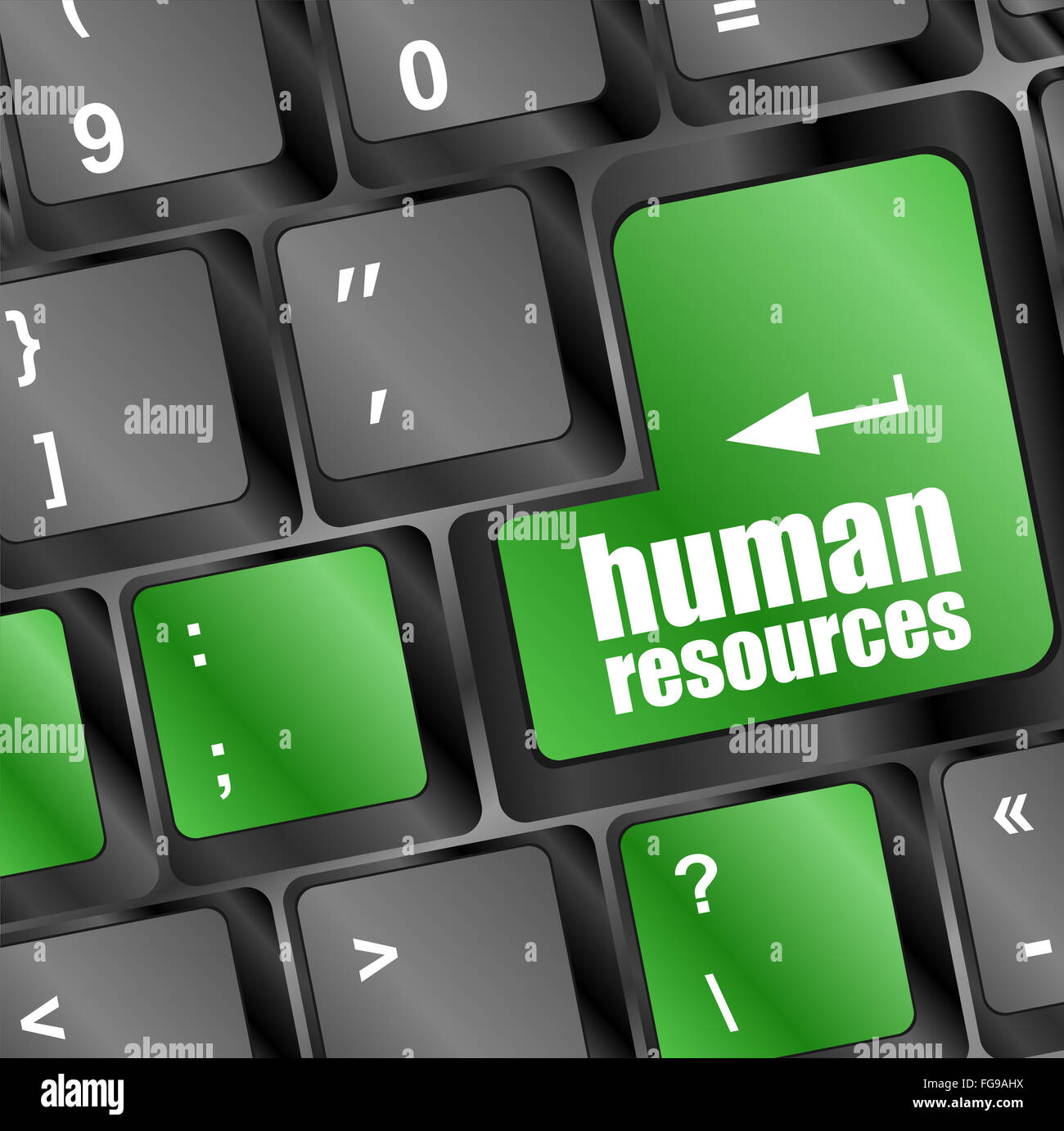 human resources button on computer keyboard key Stock Photo - Alamy
