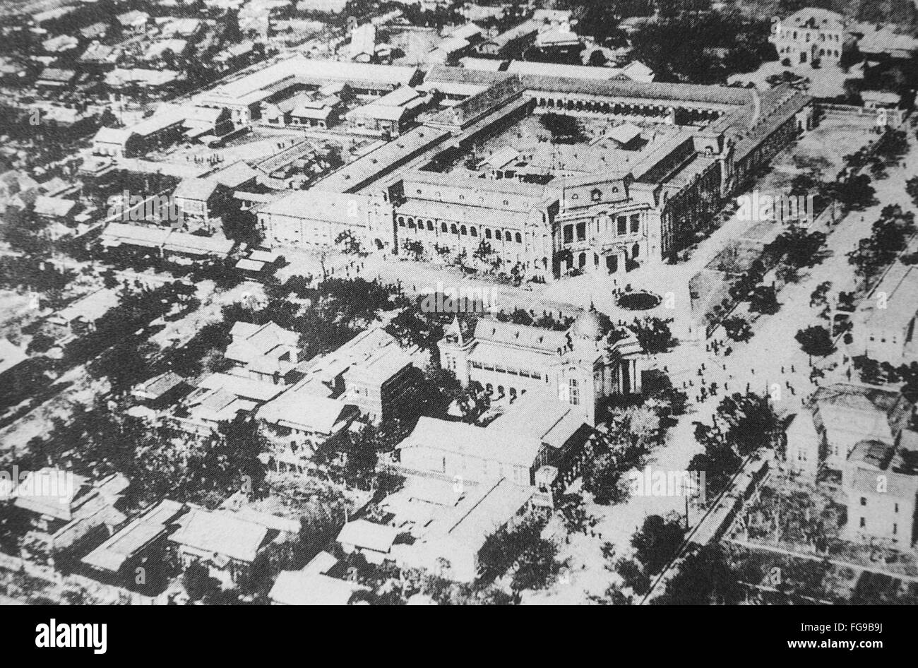 Modernization of Taiwan under Japanese rule. General view of Taipei ...