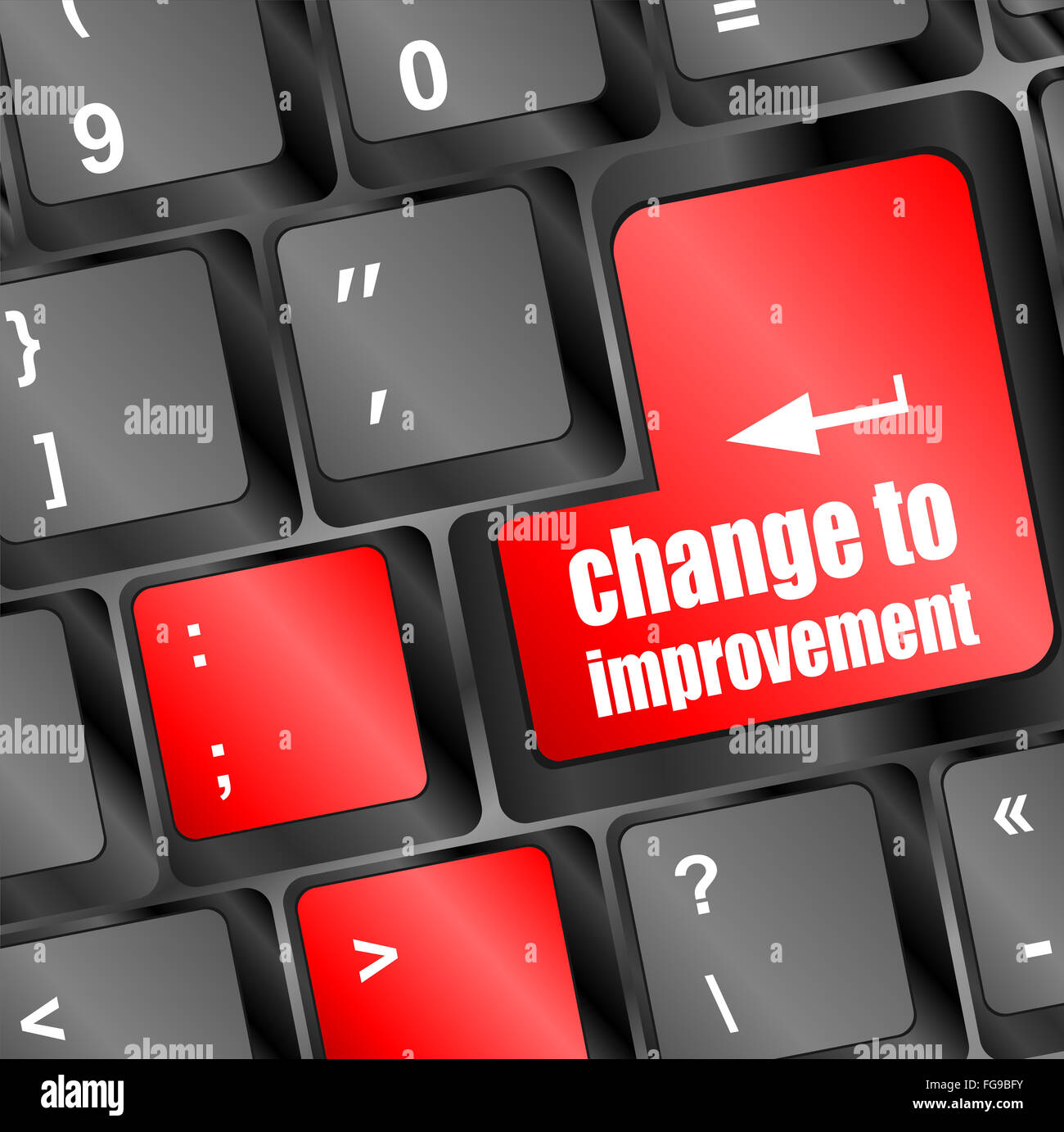 improve or improvement business concept with key on keyboard Stock ...