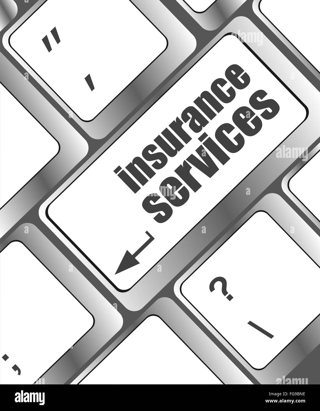 Keyboard with insurance services button, internet concept Stock Photo ...