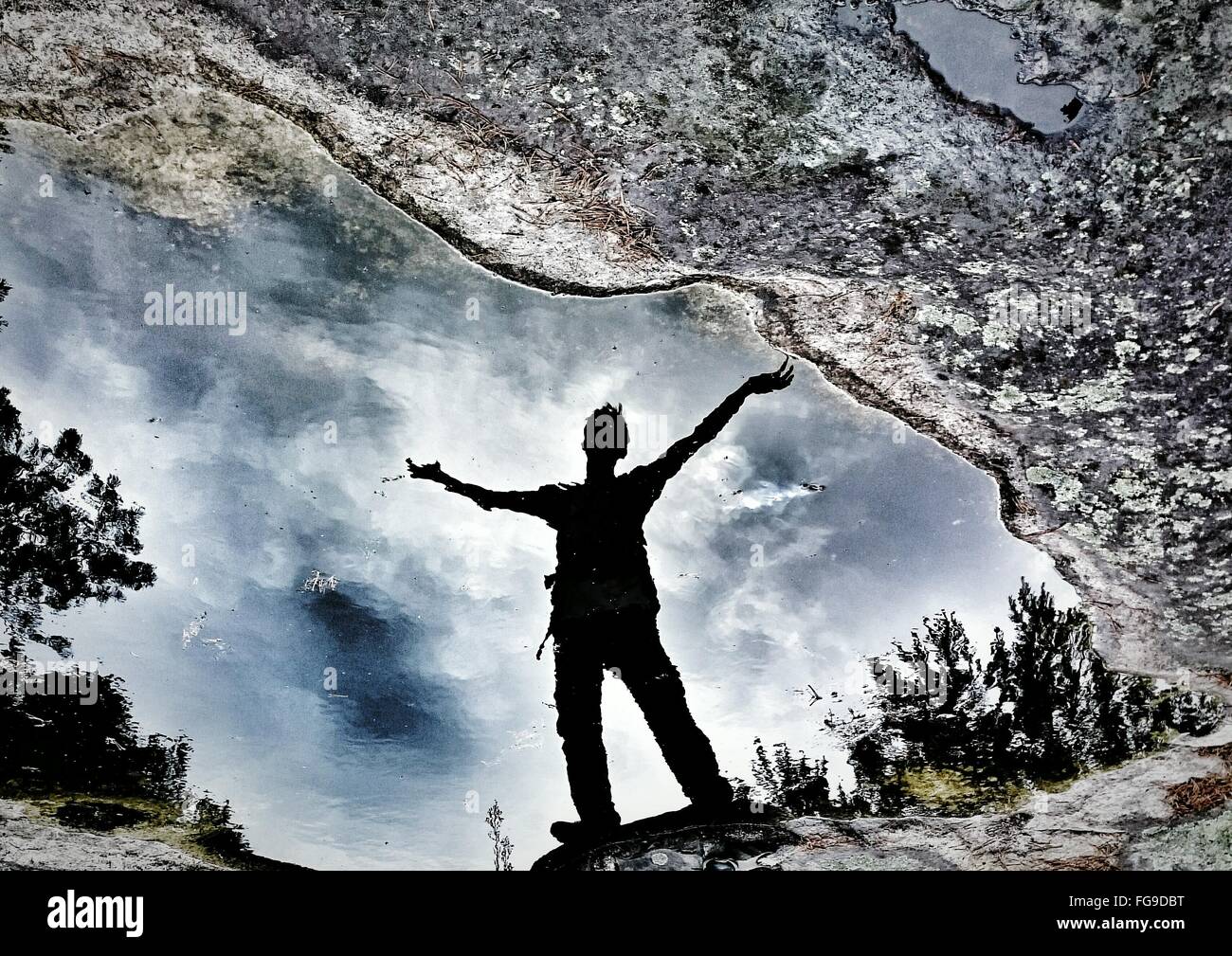 Man Puddle Water High Resolution Stock Photography and Images - Alamy