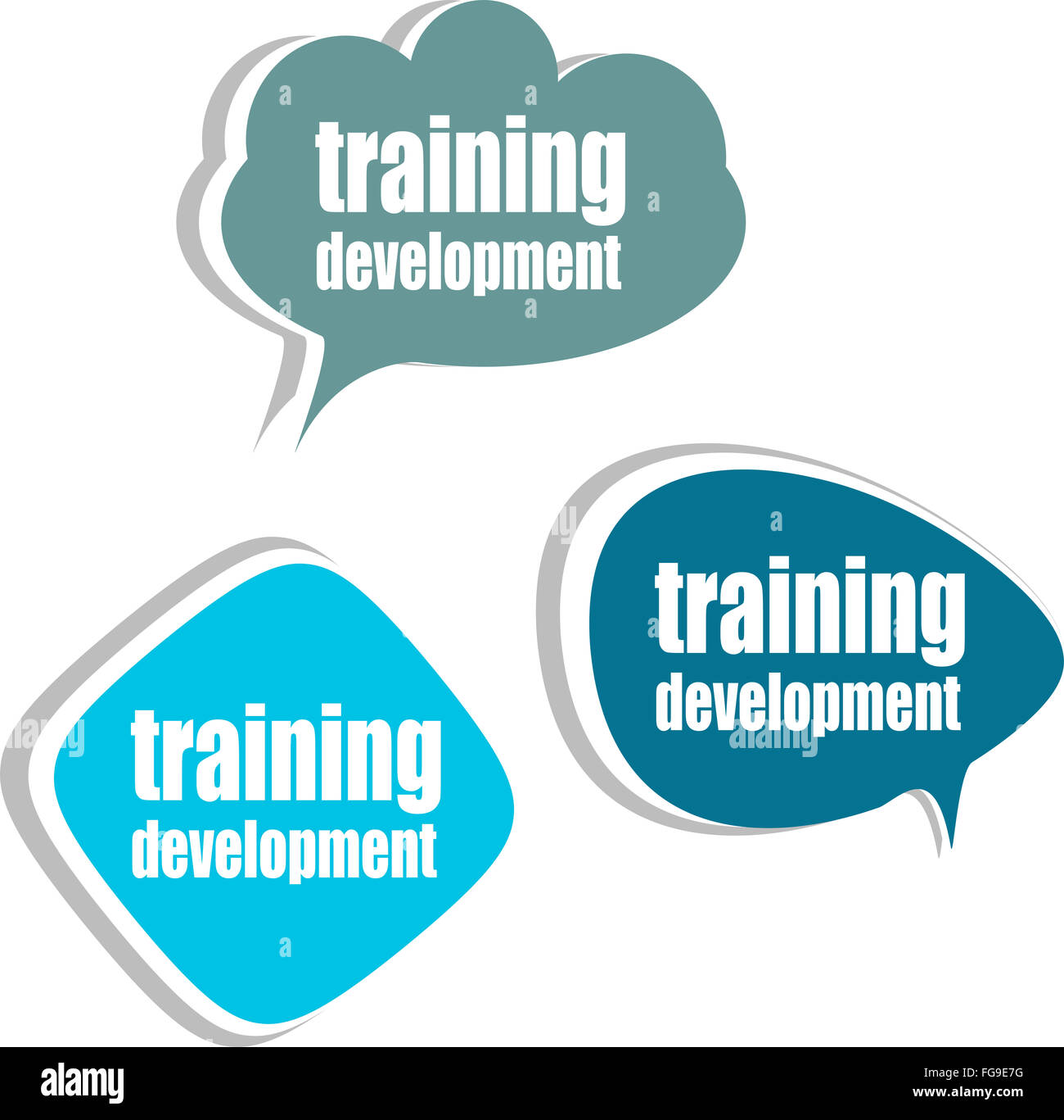 training development. Set of stickers, labels, tags. Business banners ...
