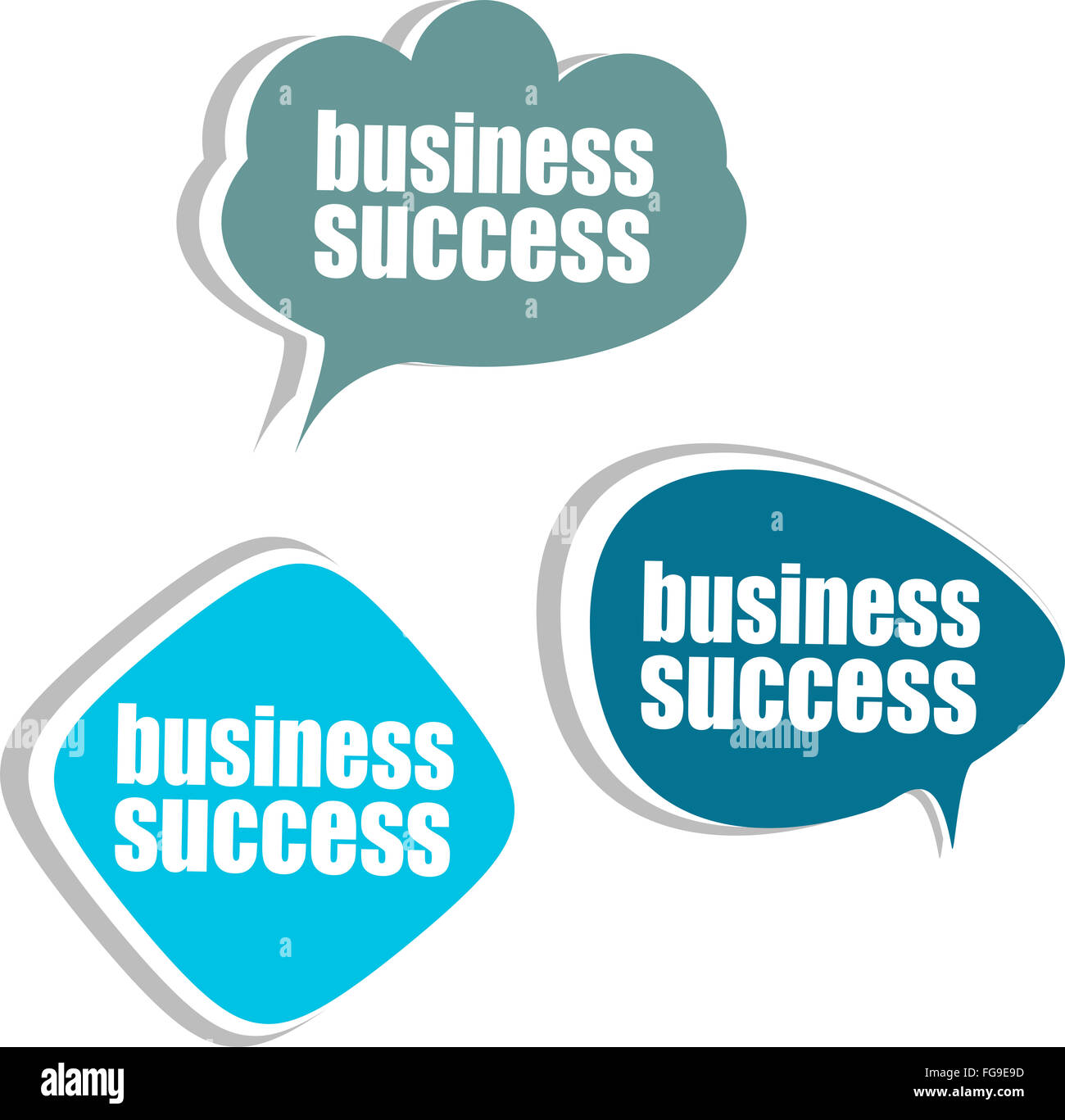 business success. Set of stickers, labels, tags. Business banners ...