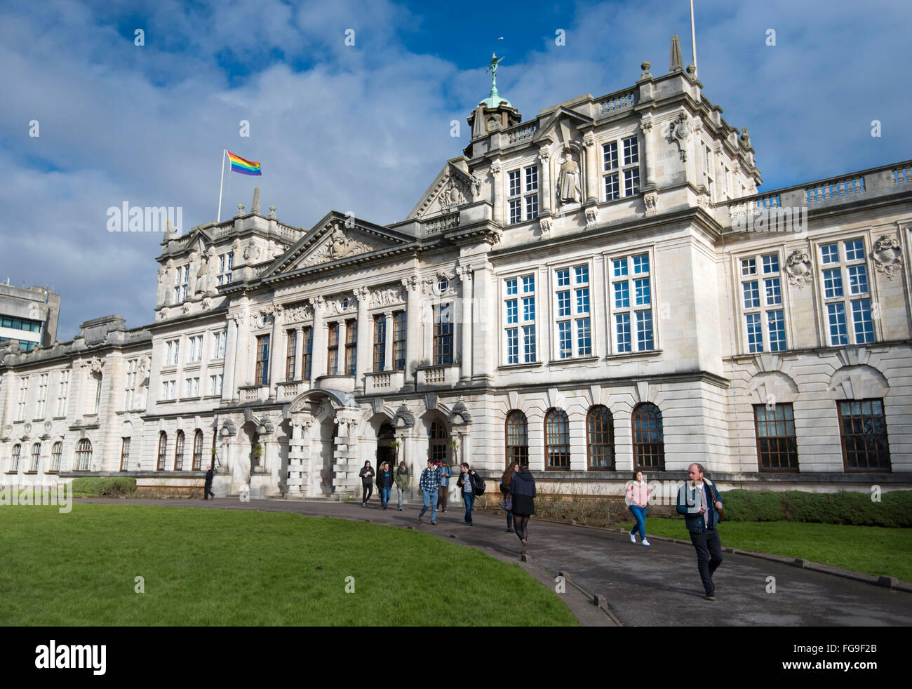 Cardiff University Main building in Cardiff, South Wales Stock Photo ...