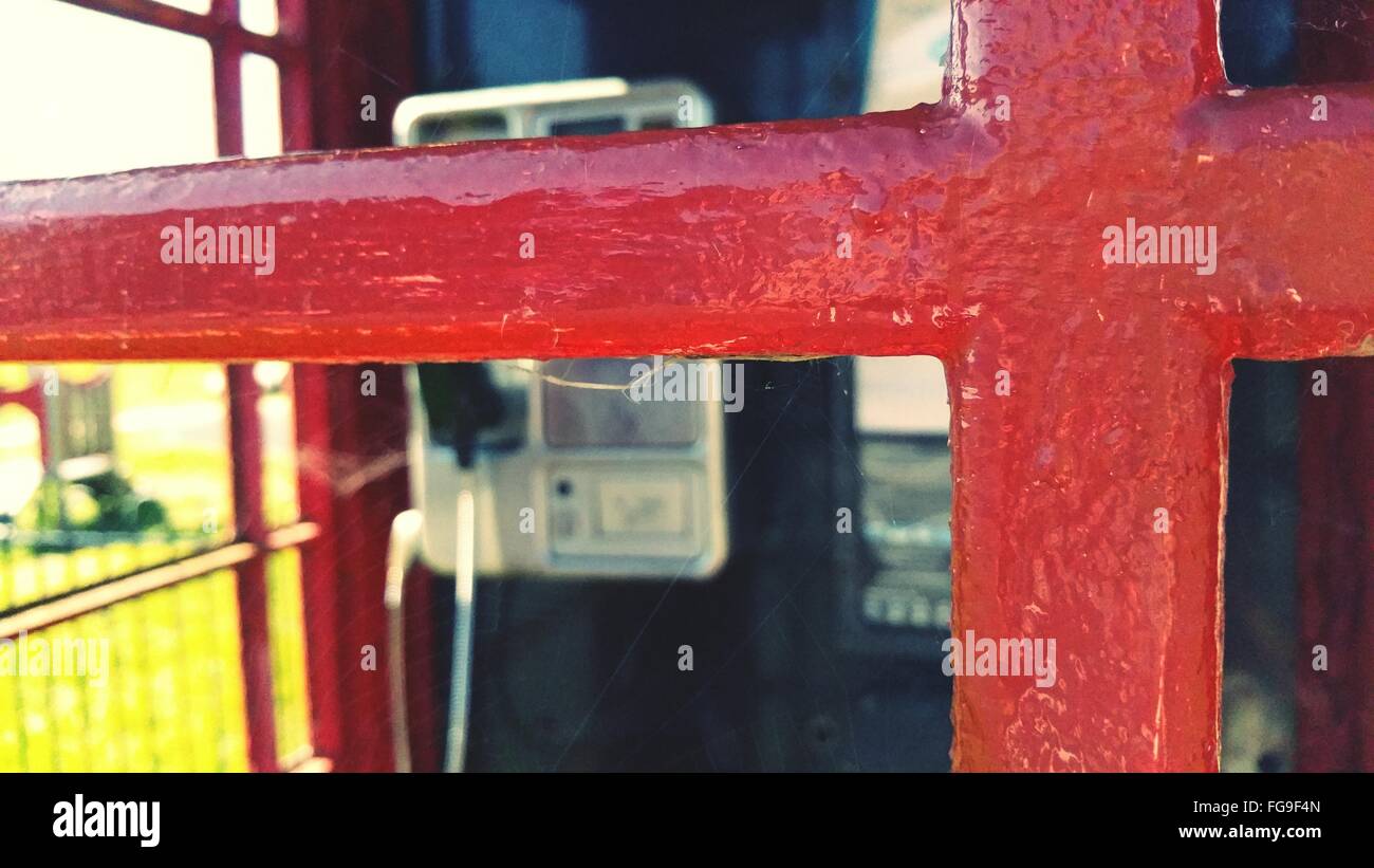 Close-Up Of Old Telephone Booth Stock Photo - Alamy
