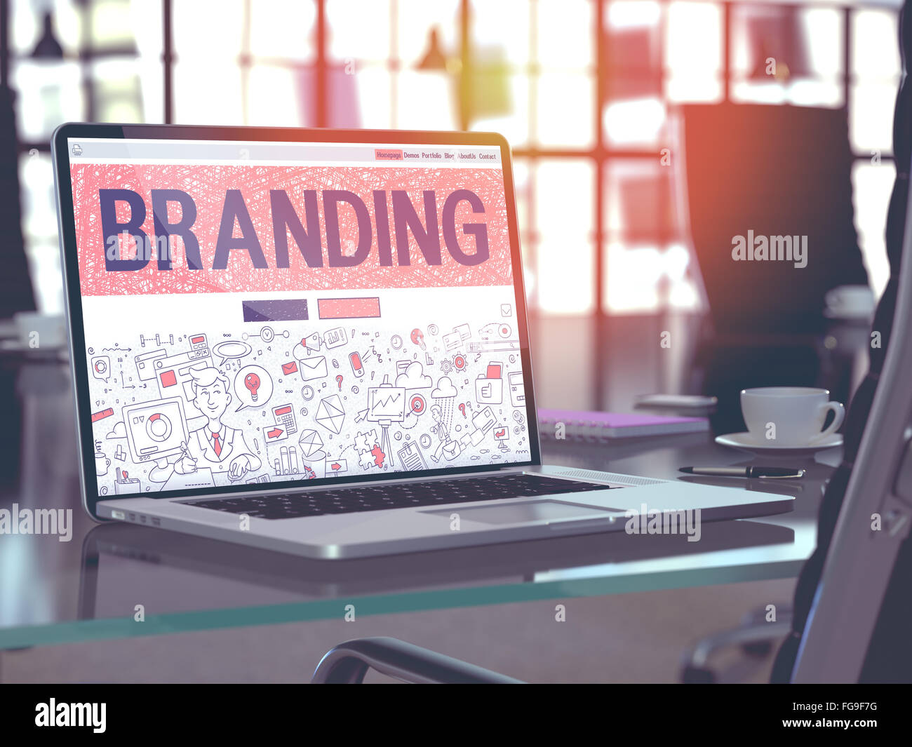 Branding - Concept on Laptop Screen Stock Photo - Alamy