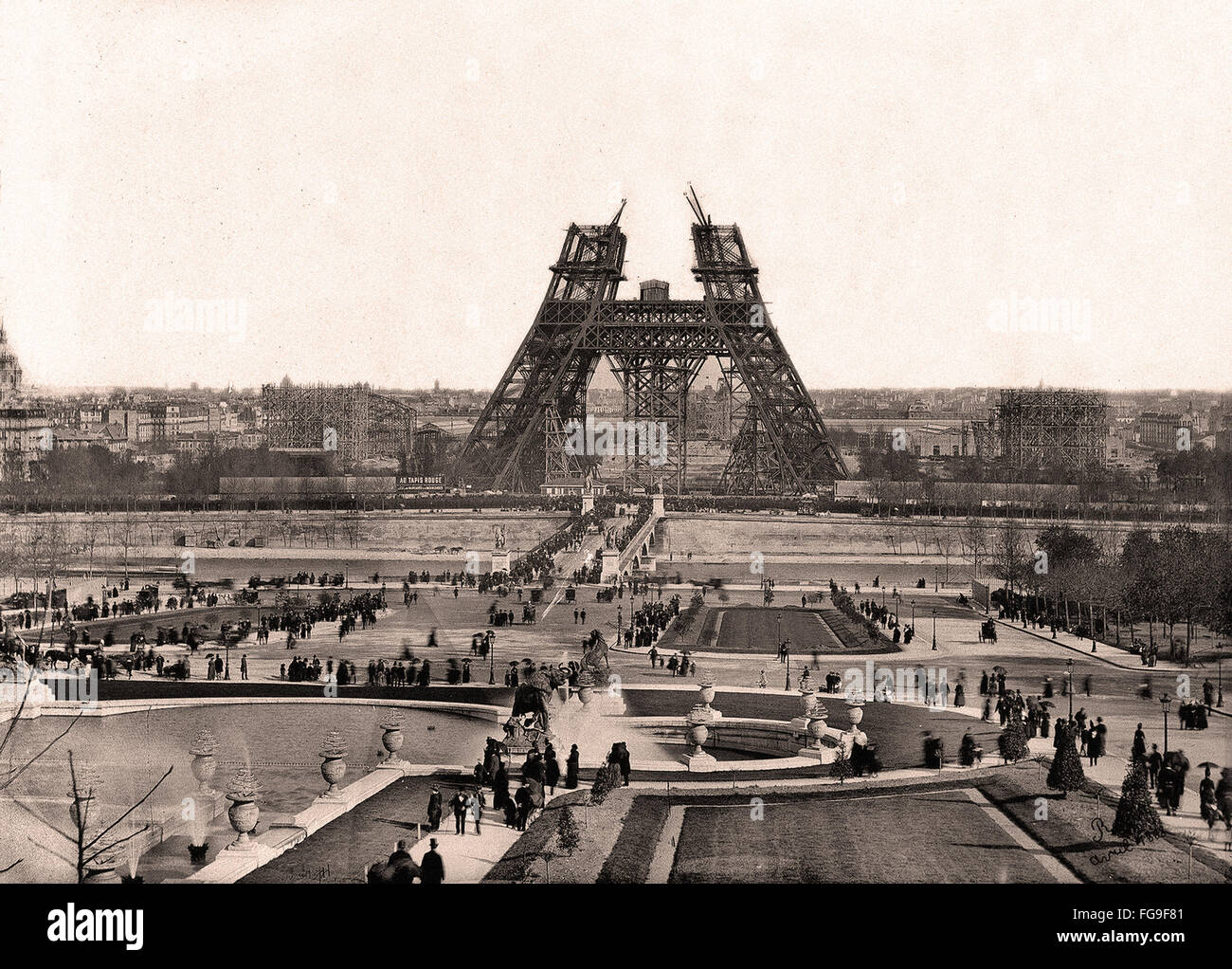 The Eiffel Tower in January 1888 Stock Photo - Alamy