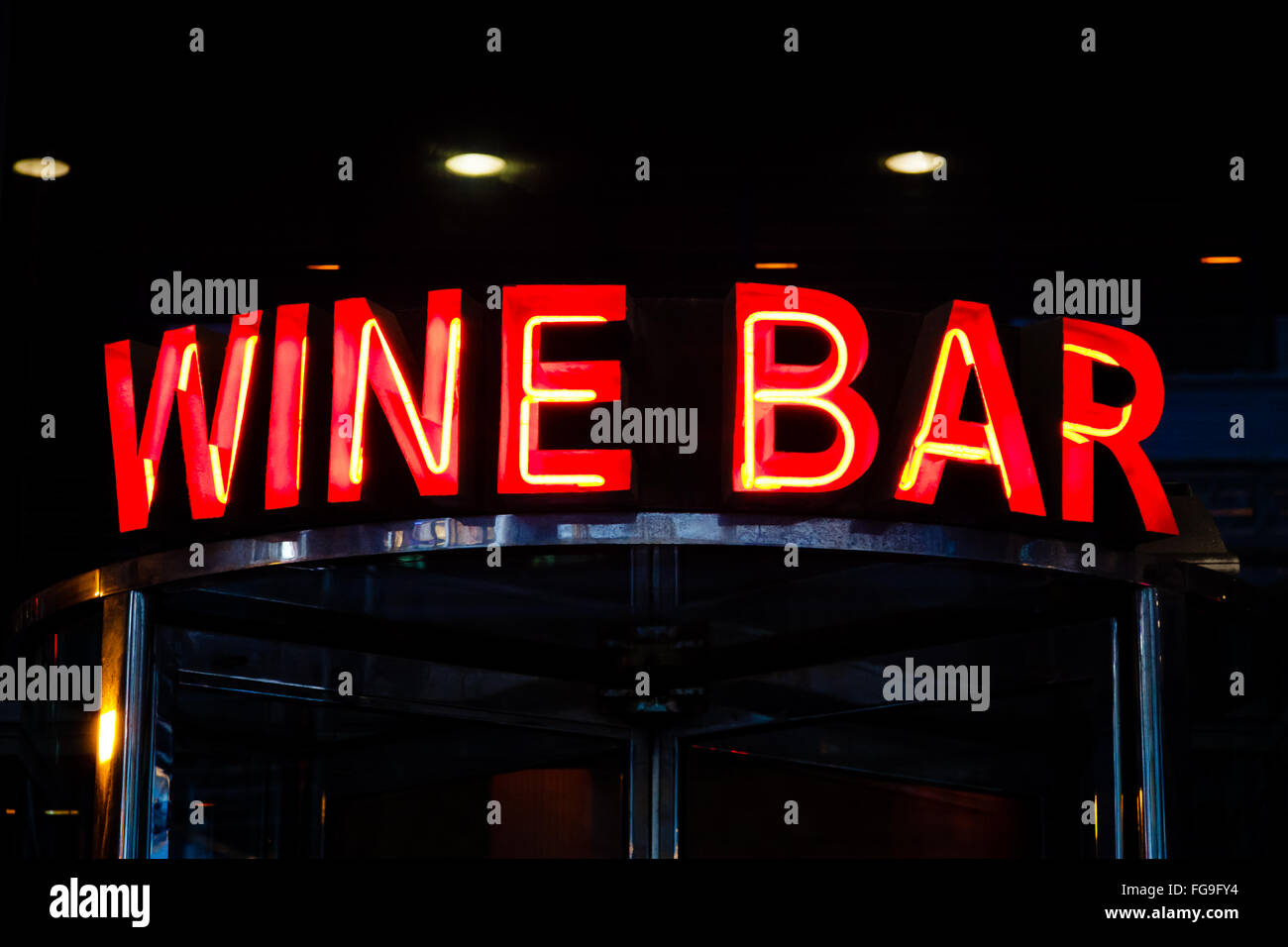 Restaurant entrance neon sign hi-res stock photography and images - Alamy