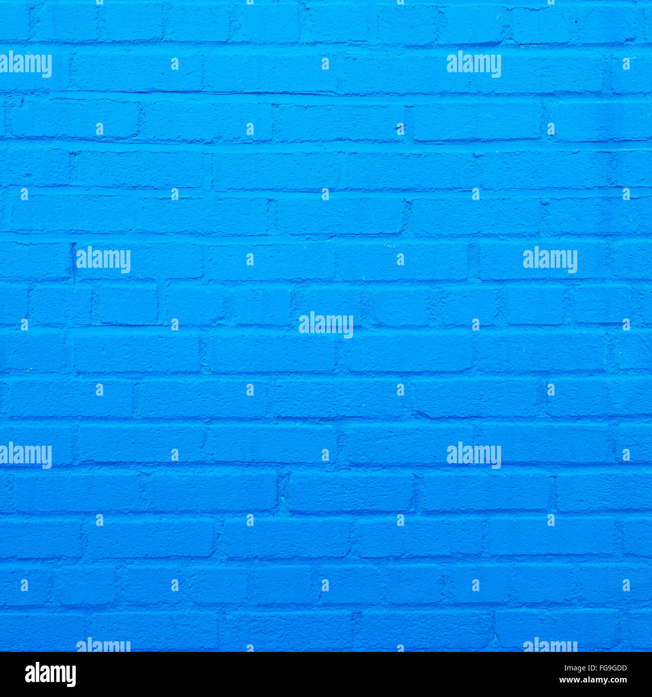square part of bright sky blue painted brick wall Stock Photo - Alamy
