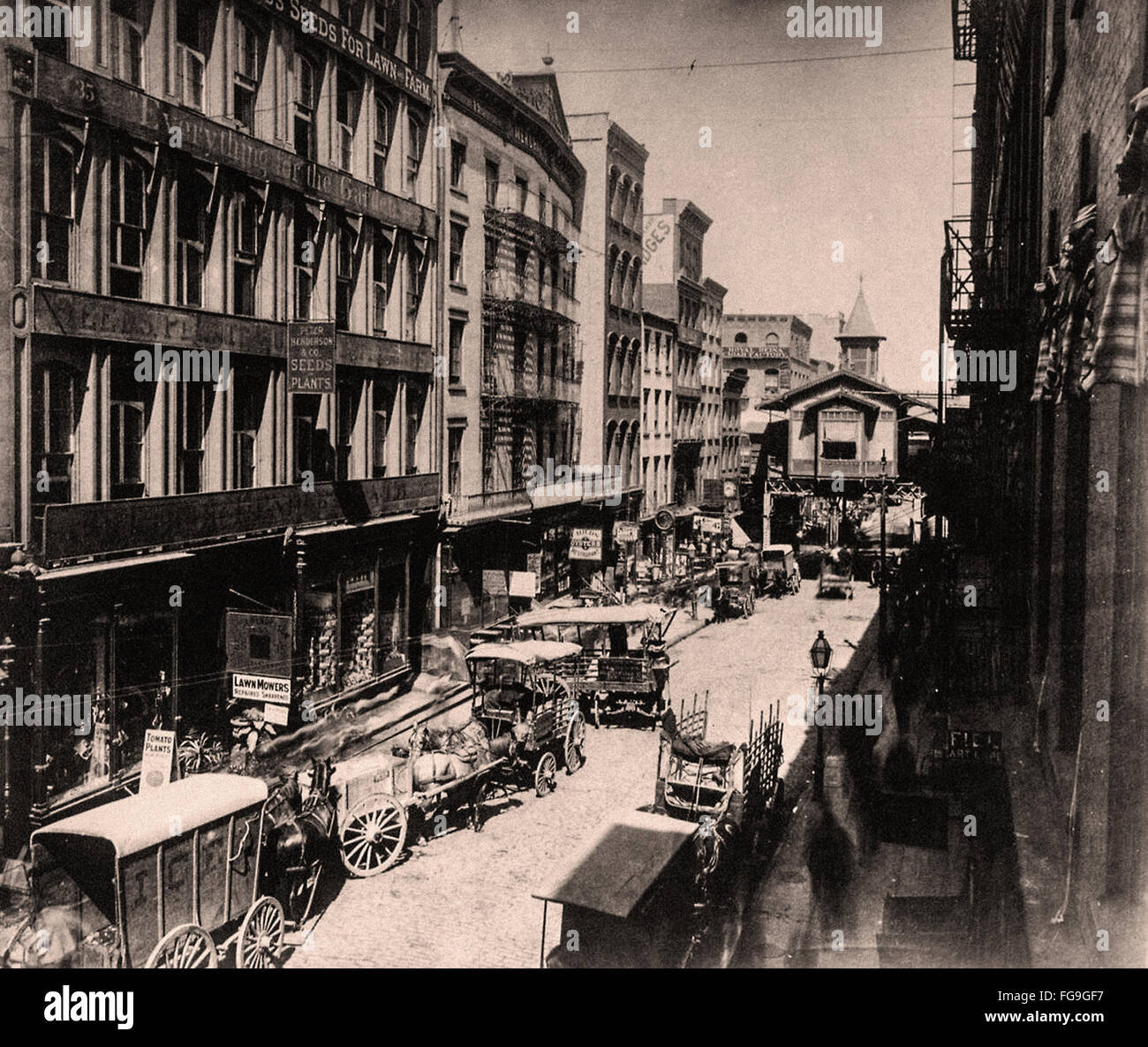 Cortlandt Street New York 1895 Stock Photo - Alamy
