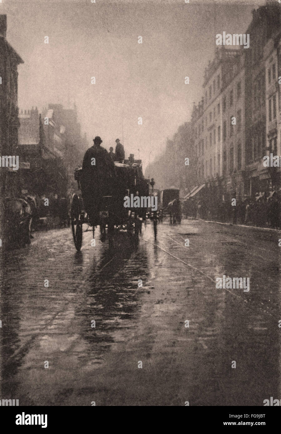 Oxford Street on a rainy day - London - 1897 Stock Photo - Alamy