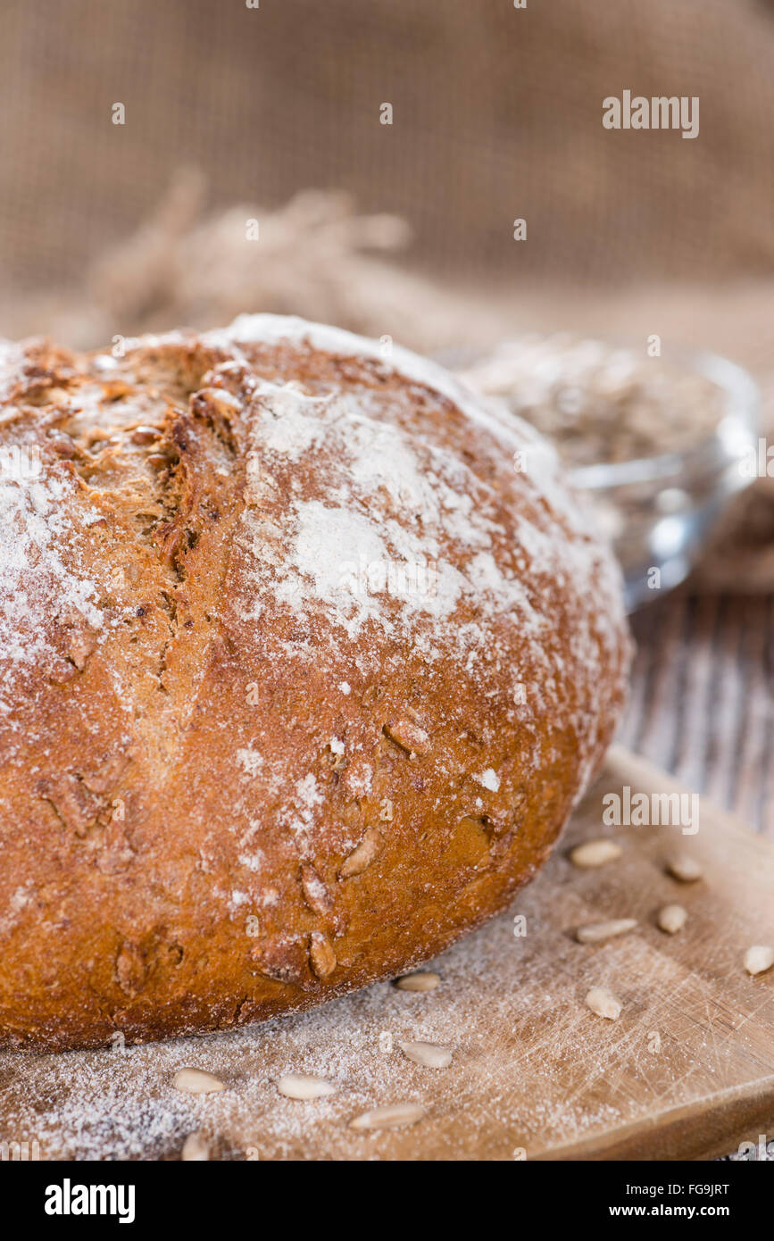 Fresh baked Loaf of Bread (as detailed close-up shot Stock Photo - Alamy