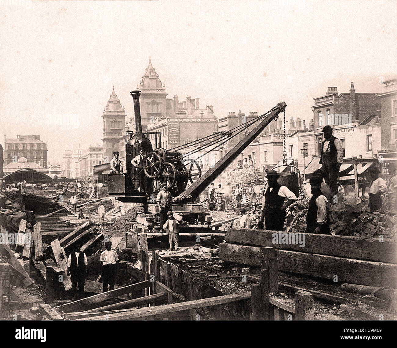 Construction of the London Underground Stock Photo - Alamy