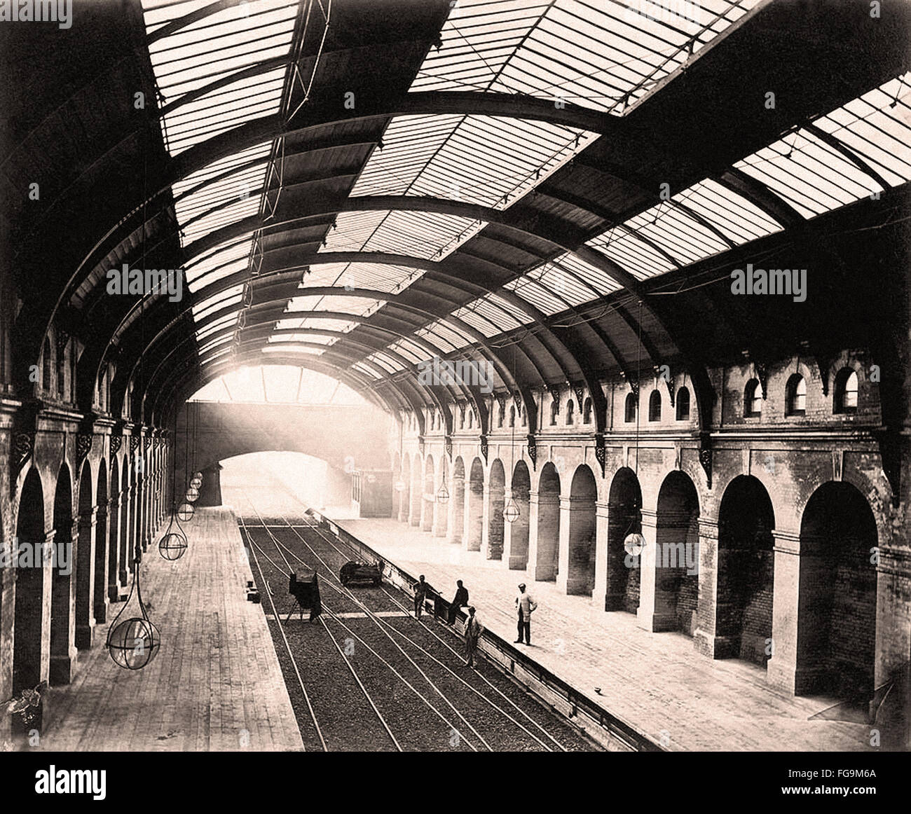 Construction of the London Underground Stock Photo - Alamy