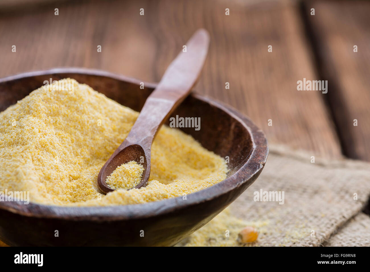 Heap of fresh Cornmeal as detailed close-up shot Stock Photo - Alamy