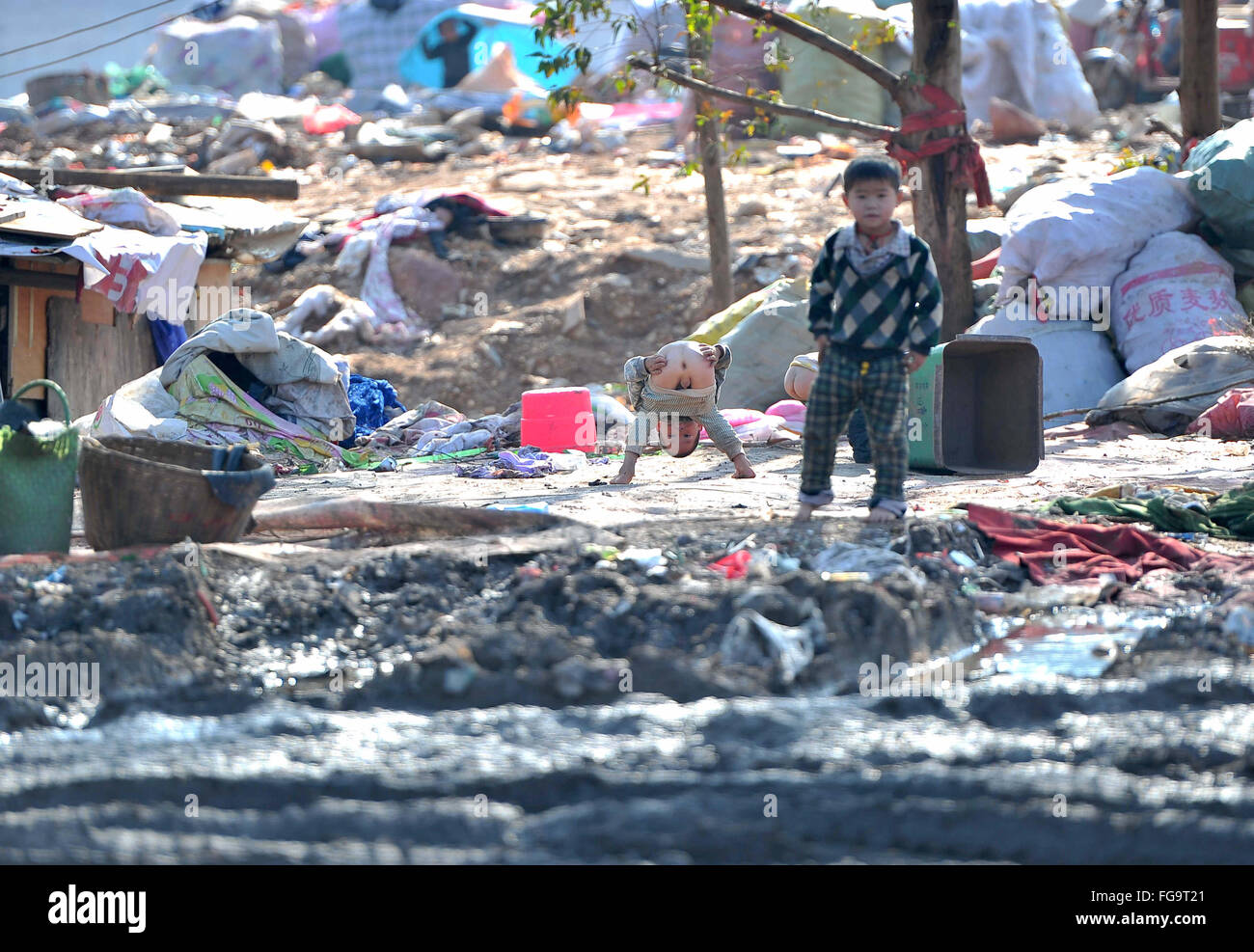 NANNING, CHINA - JANUARY 17: (CHINA OUT) Children play at the city's ...