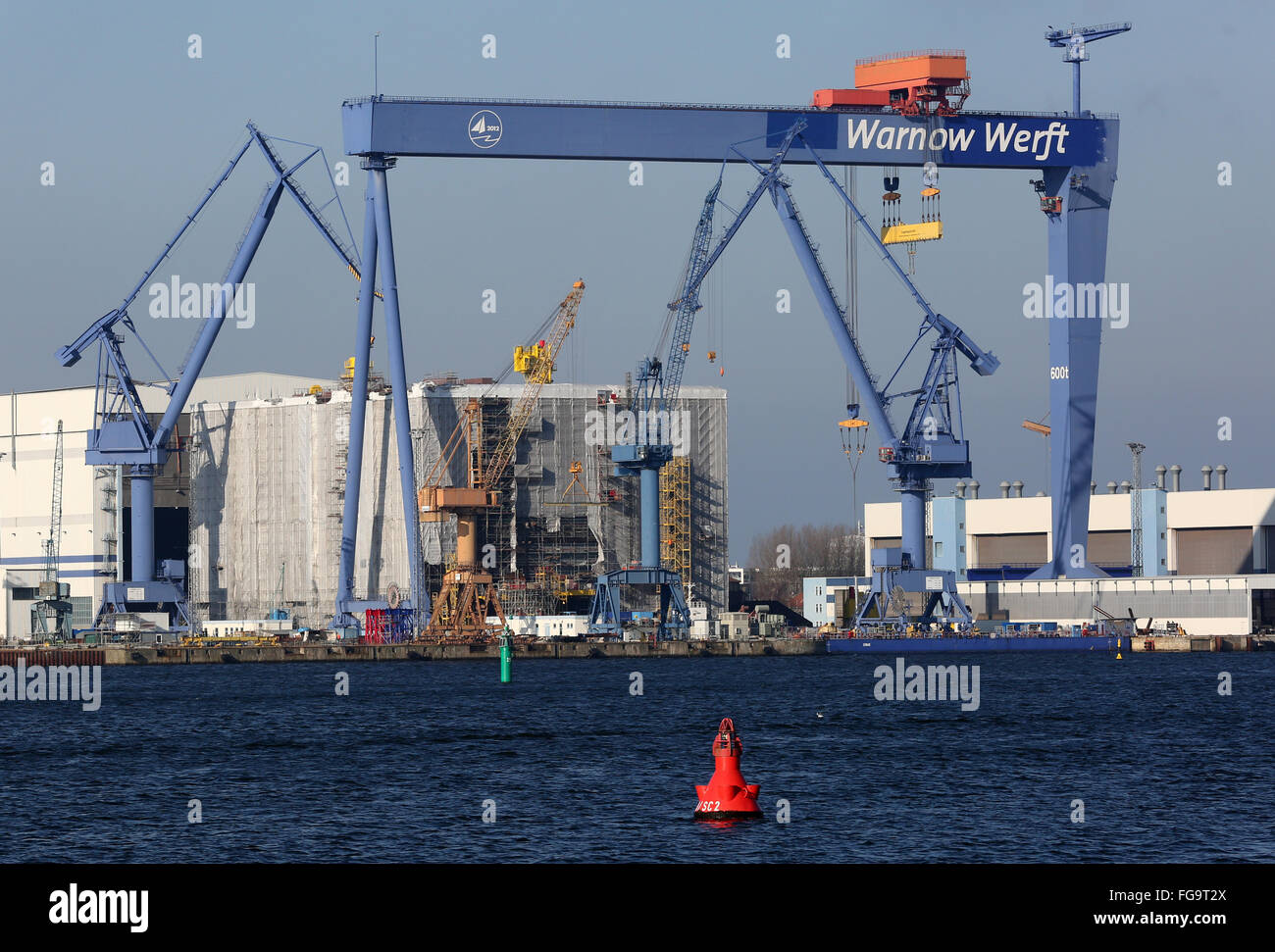 Warnemuende, Germany. 17th Feb, 2016. The offshore converter platform ...