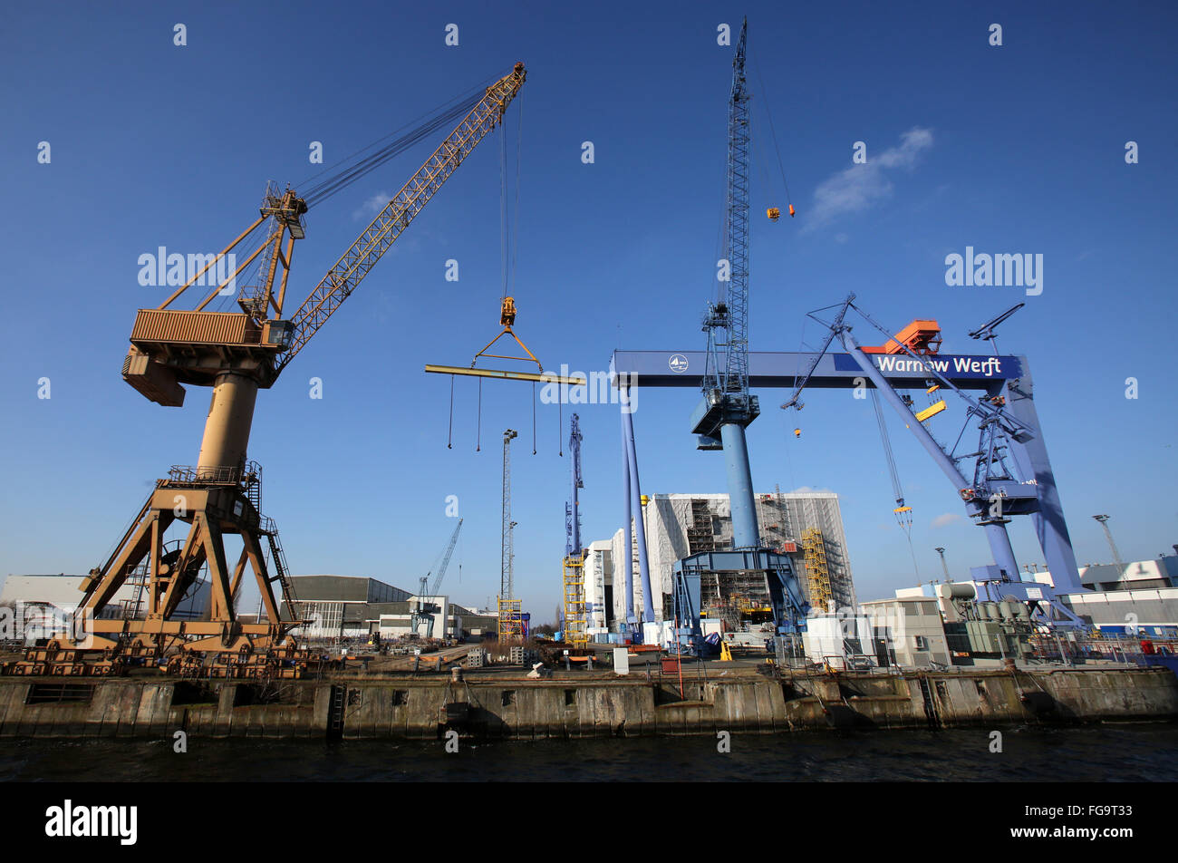 Warnemuende, Germany. 17th Feb, 2016. The offshore converter platform ...