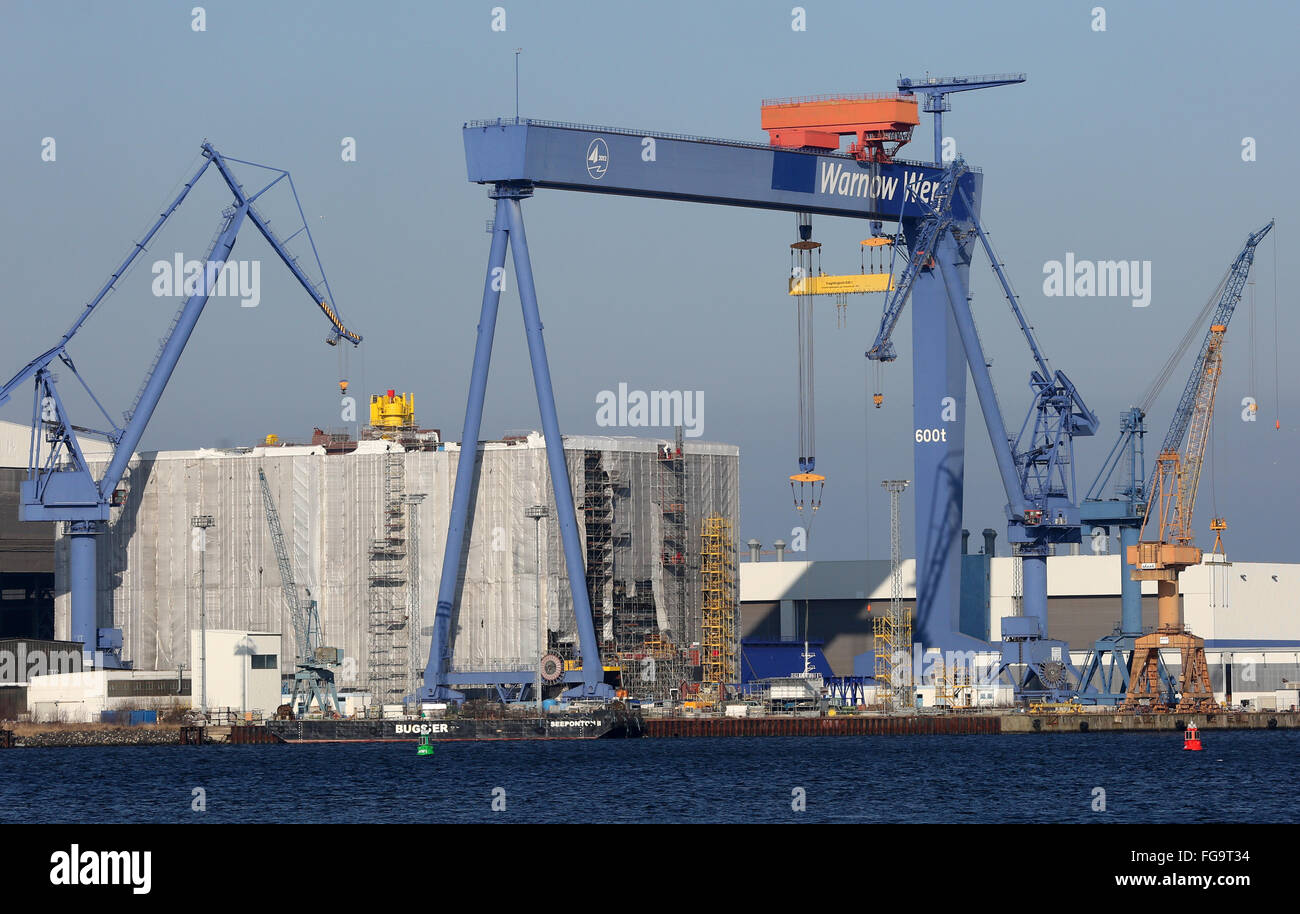 Warnemuende, Germany. 17th Feb, 2016. The offshore converter platform ...