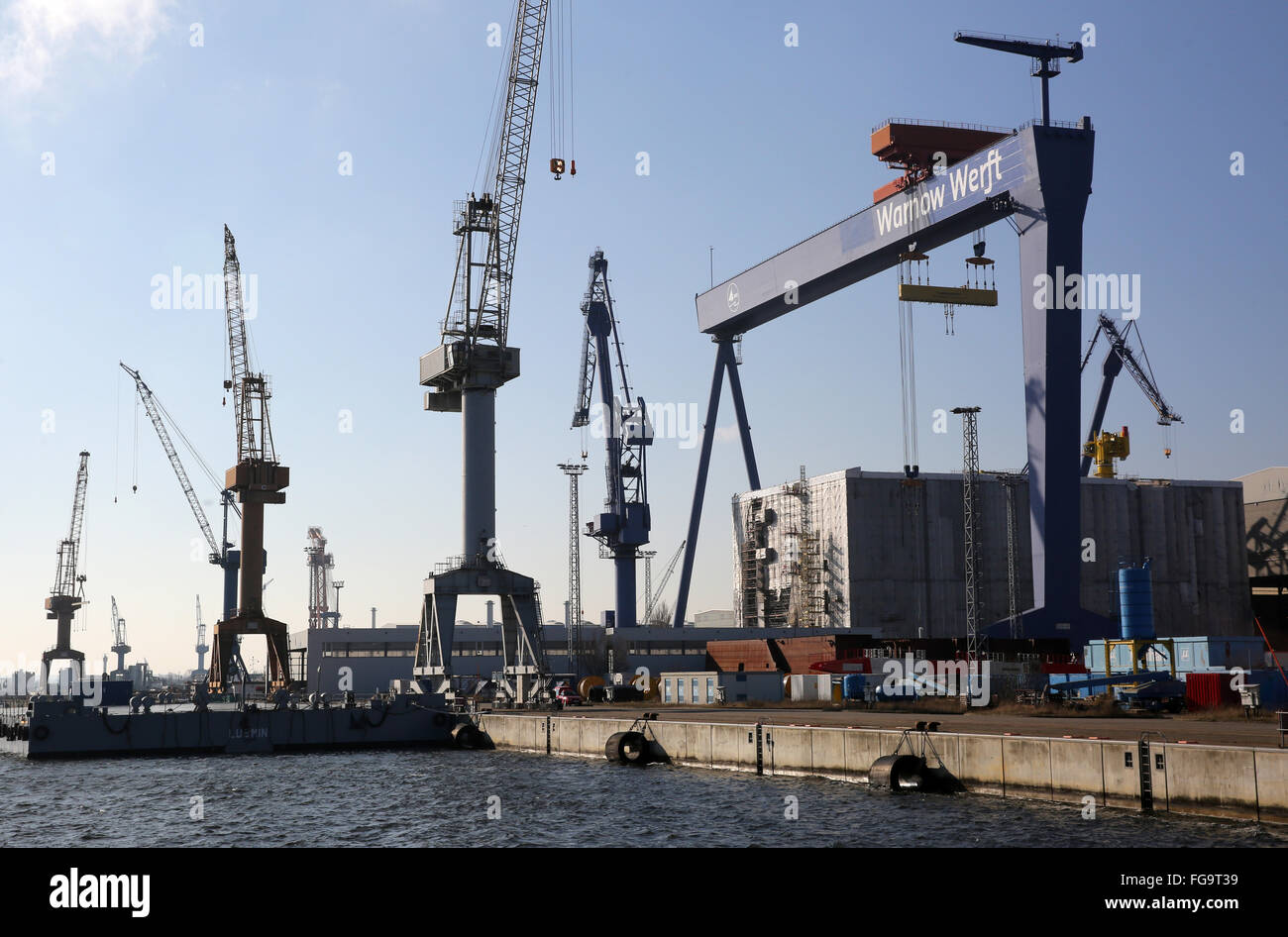 Warnemuende, Germany. 17th Feb, 2016. The offshore converter platform ...