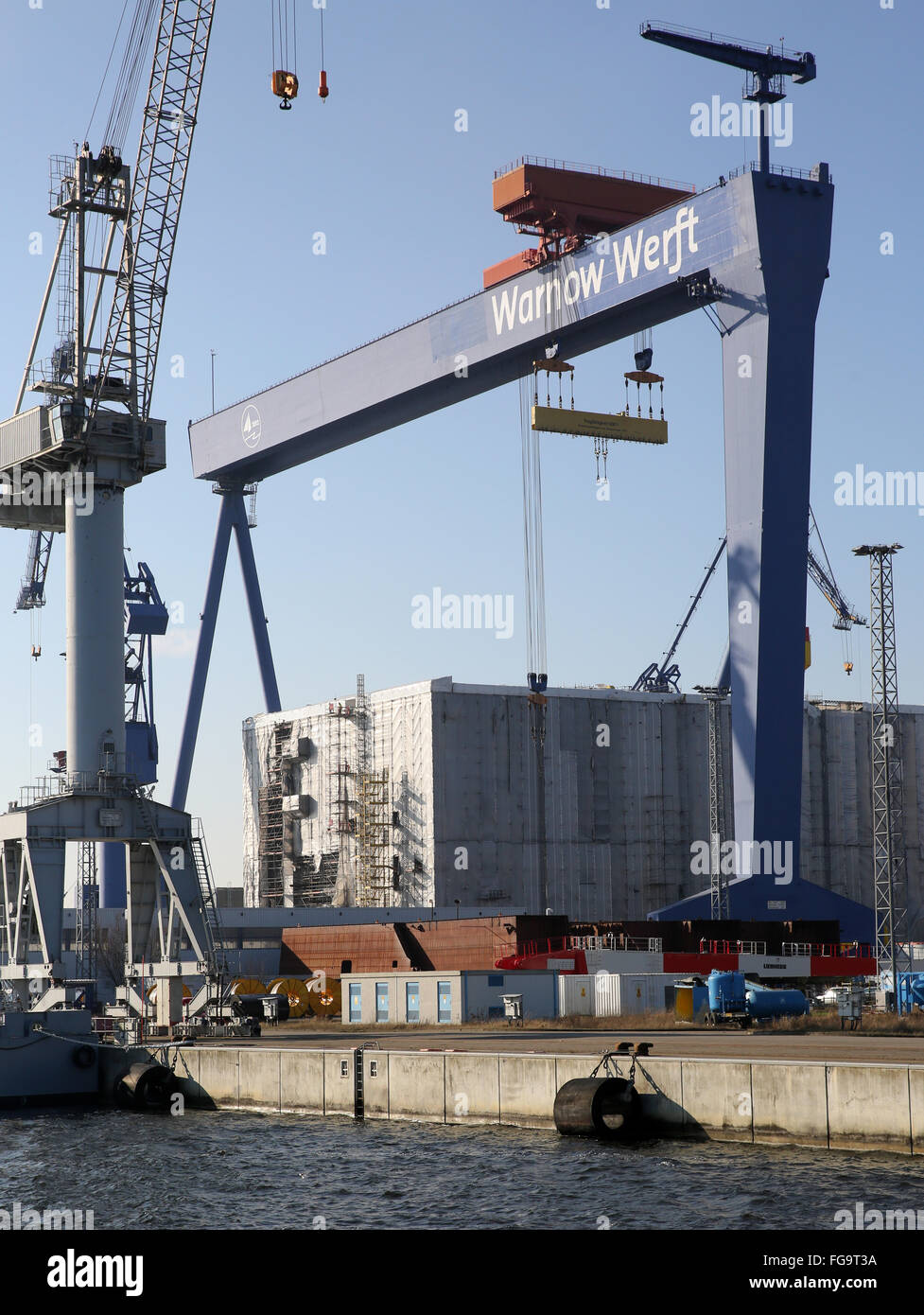 Warnemuende, Germany. 17th Feb, 2016. The offshore converter platform ...