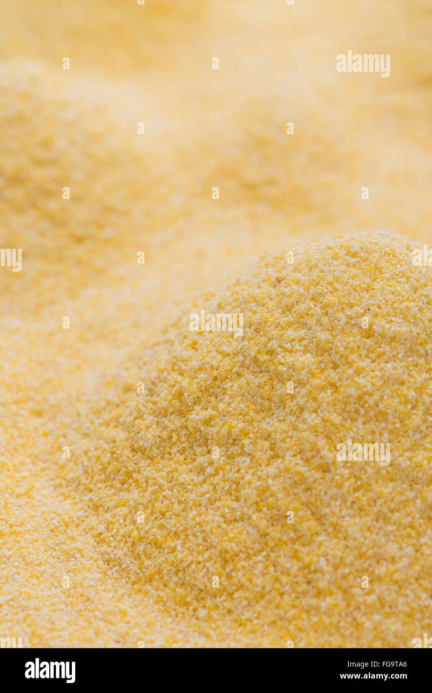 Cornmeal Background as high res detailed close-up shot Stock Photo - Alamy