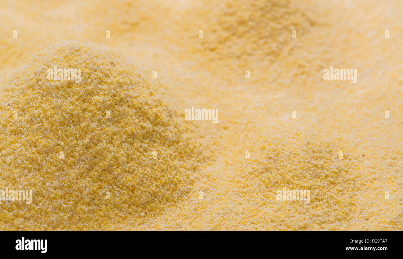 Cornmeal Background as high res detailed close-up shot Stock Photo - Alamy