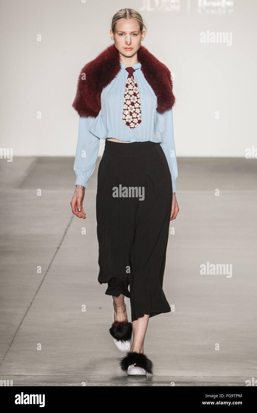 New York, USA. 17th February, 2016. Alicia Lee Fall Winters 2016 Runway ...