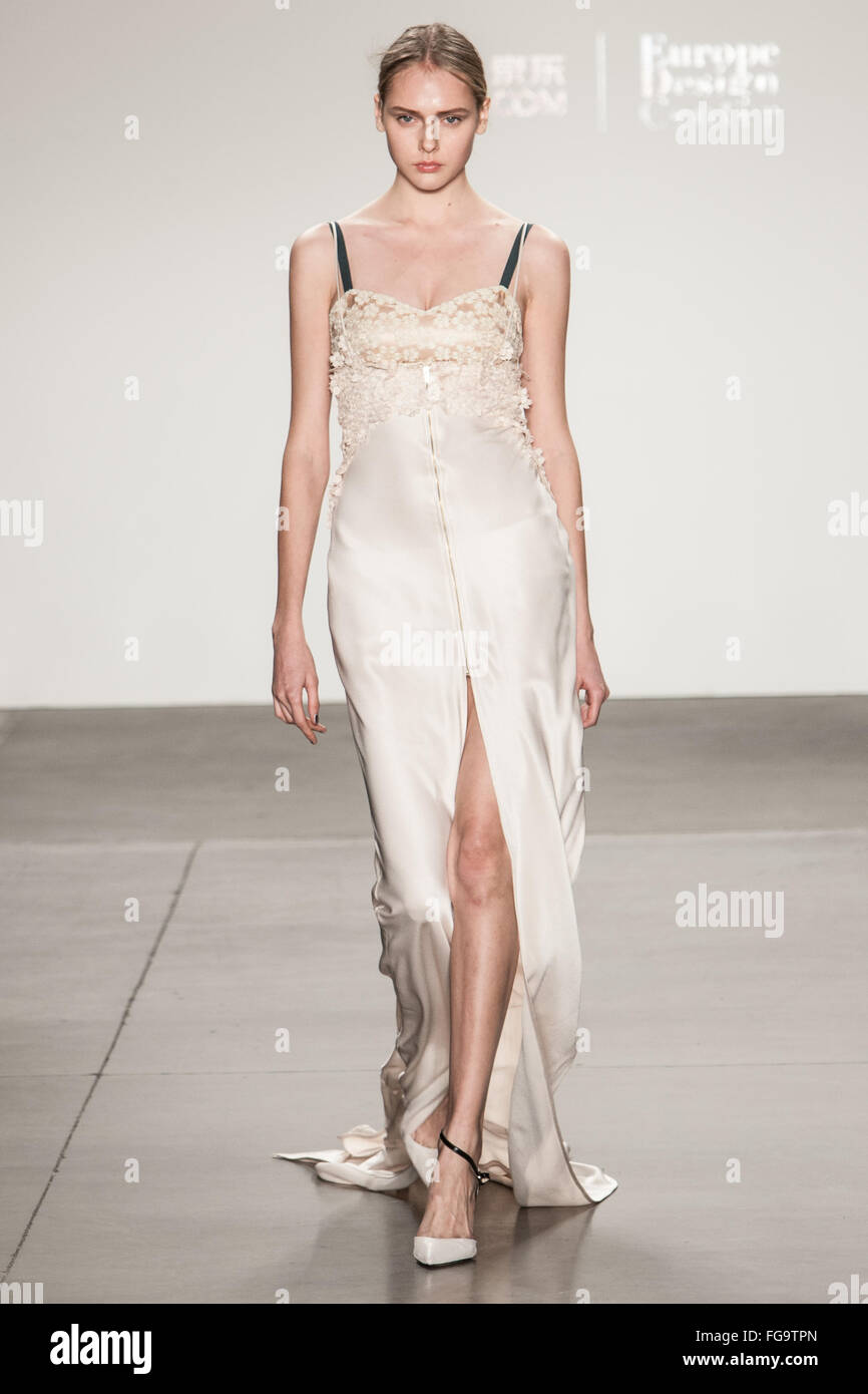 New York, USA. 17th February, 2016. Alicia Lee Fall Winters 2016 Runway ...