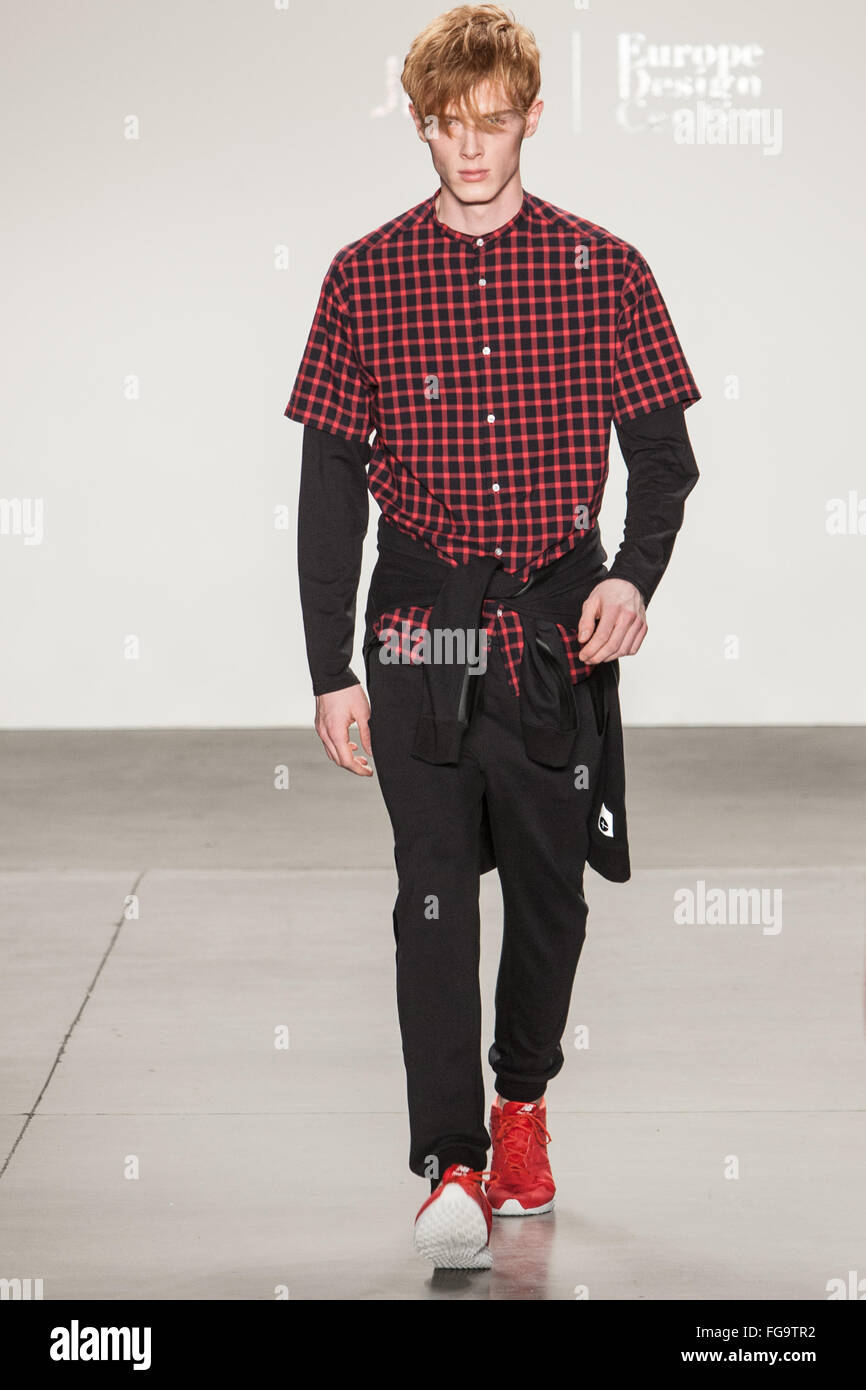 New York, USA. 17th February, 2016. Cahill Fall Winters 2016 Runway at ...