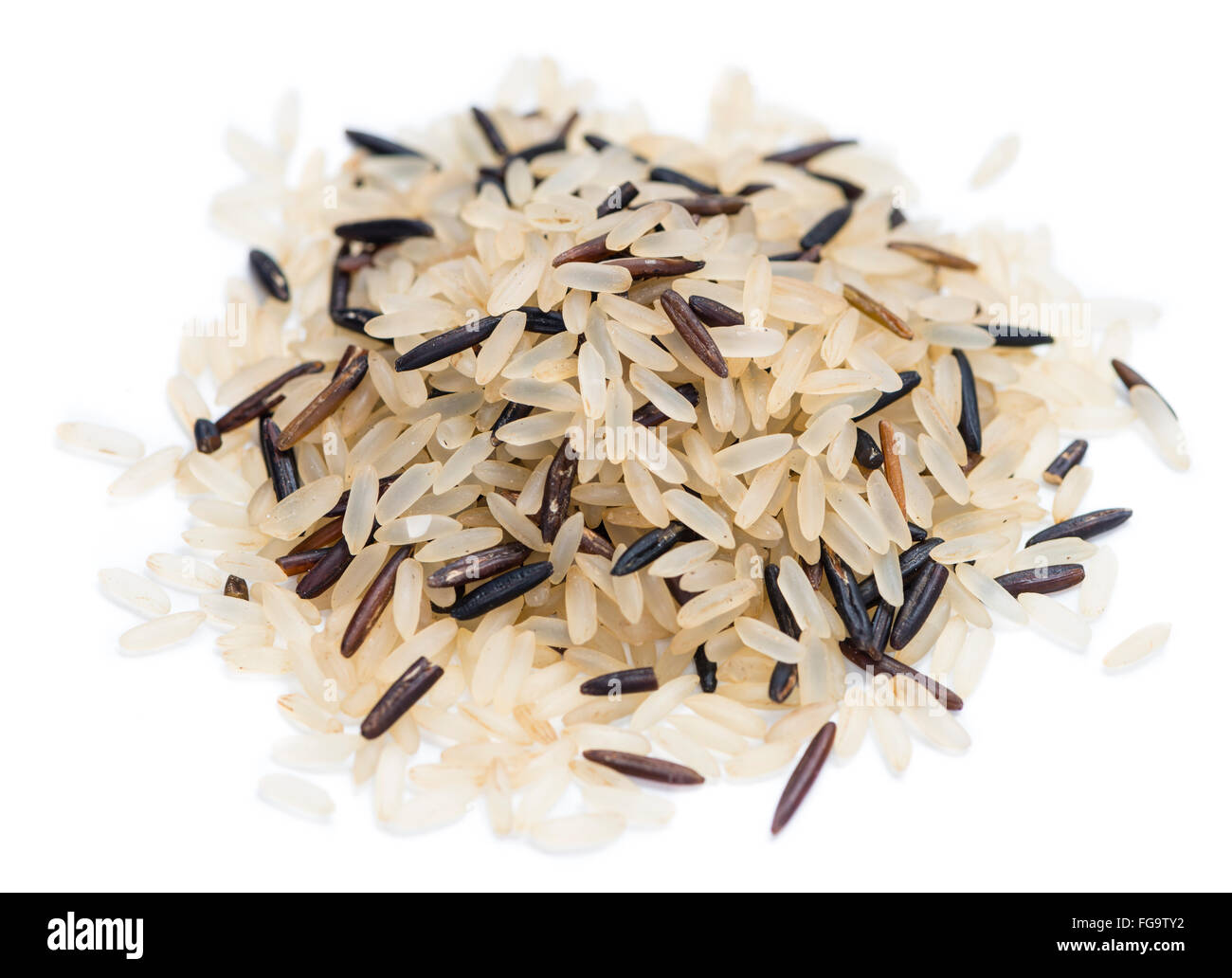 Mixed Rice (with Wild Rice) isolated on pure white background Stock ...