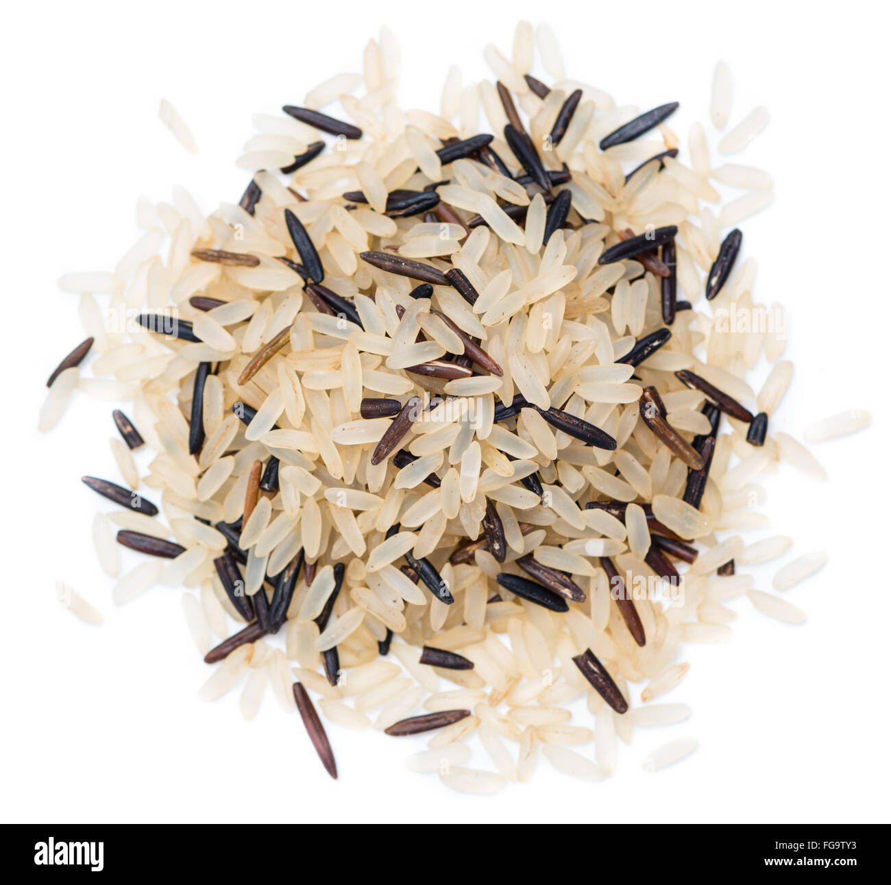 Mixed Rice (with Wild Rice) isolated on pure white background Stock ...