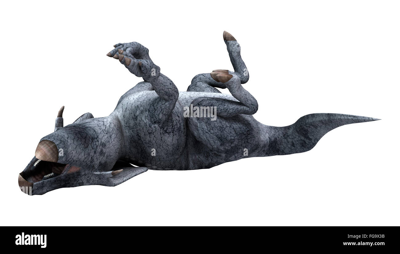 3D digital render of a dinosaur protoceratops isolated on white ...