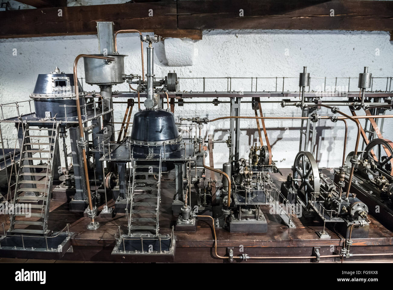 model of old traditional type of brewery Stock Photo - Alamy