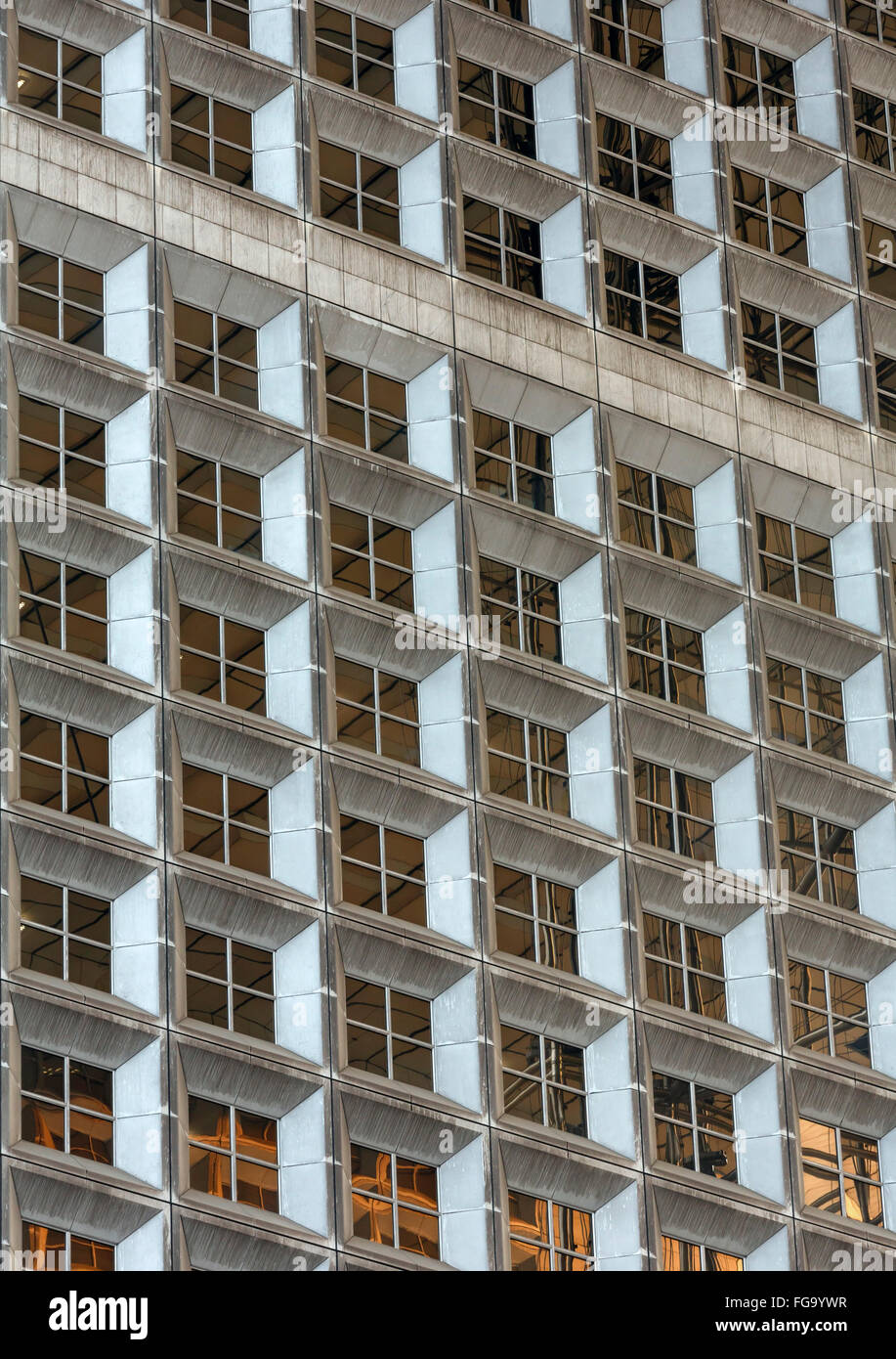 Wall of skyscraper with great number of windows. Architecture ...