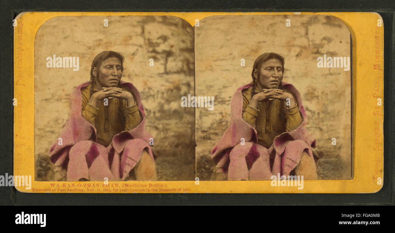 This historic photograph captures 'Wa-kan-o-zhan-zhan,' a medicine ...