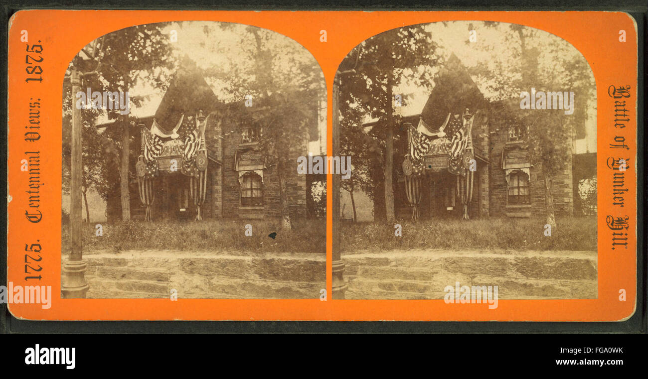 Warren house, Roxbury, bithplace of Gen. Warren, by Lewis, Thomas, d ...