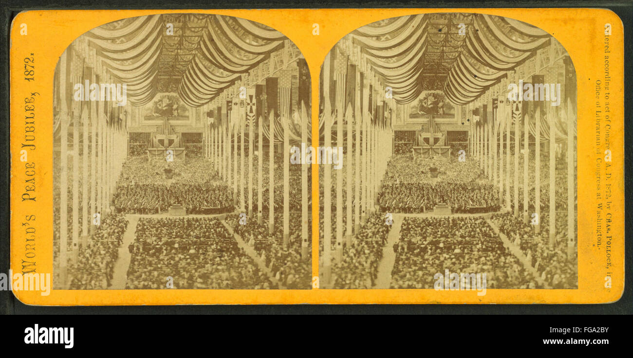 This photograph from the 1872 World's Peace Jubilee, created by Charles ...