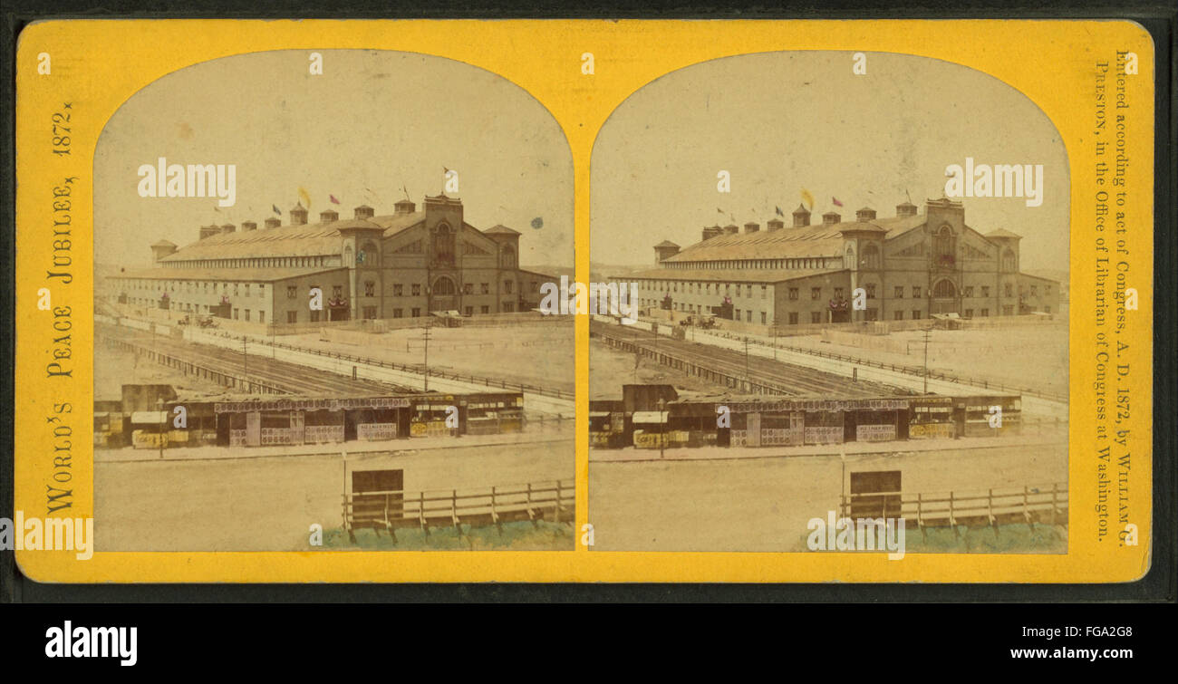 This 1872 photograph captures the World’s Peace Jubilee, a significant ...