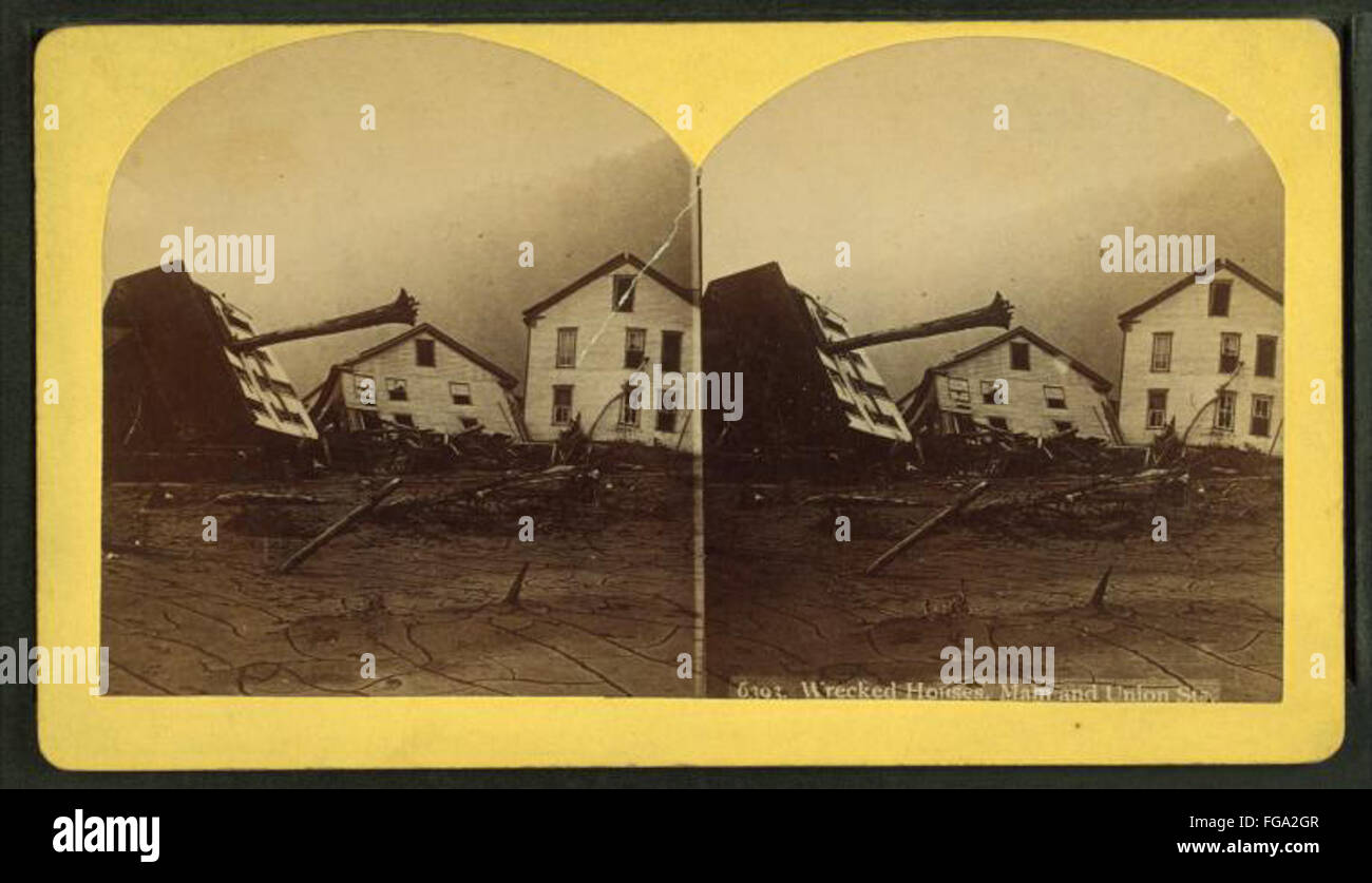 This photograph shows the devastation caused by a disaster, with ...