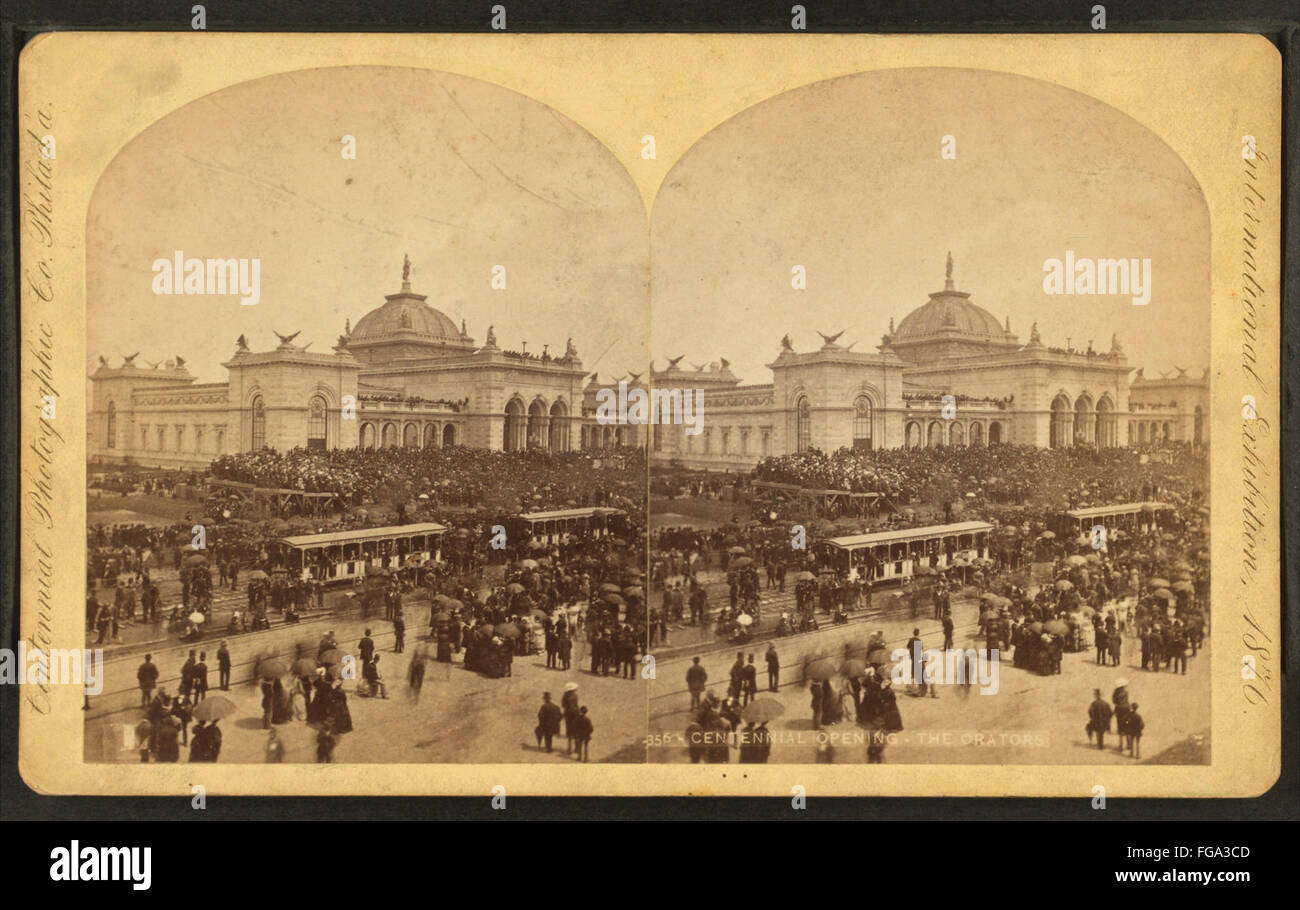 A historic photograph capturing the opening of the Centennial ...