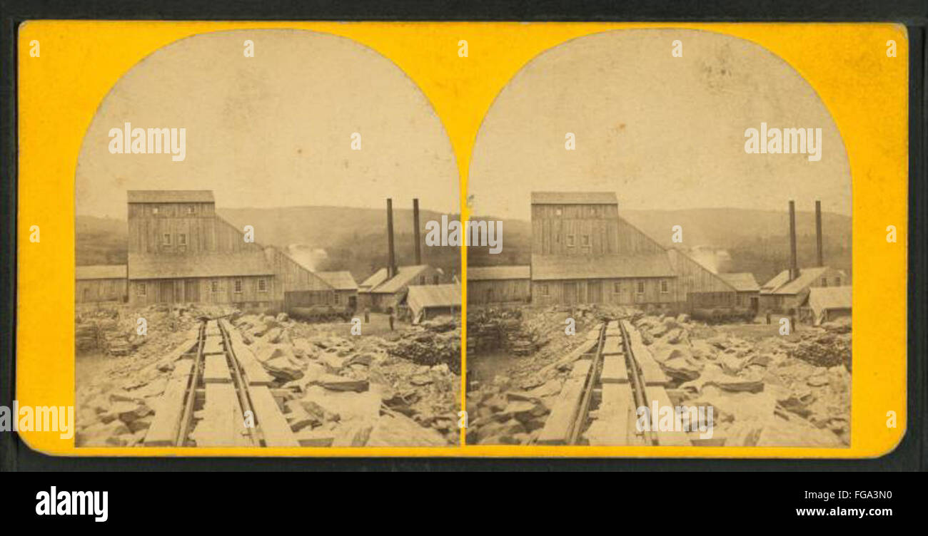 A historical photograph by George W. Moore showcasing the central shaft ...