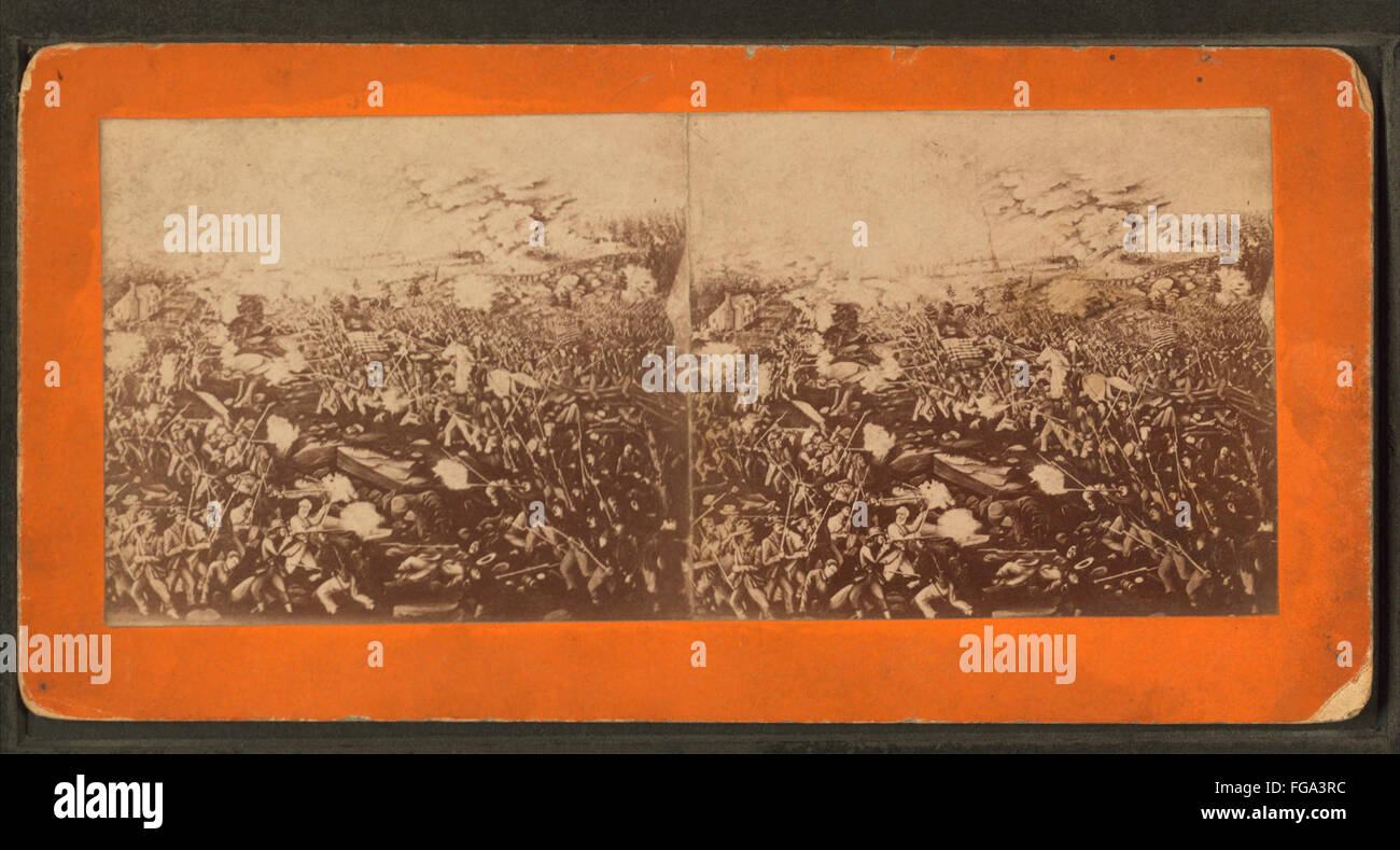 A photograph depicting the charge of the Pennsylvania Reserves during ...