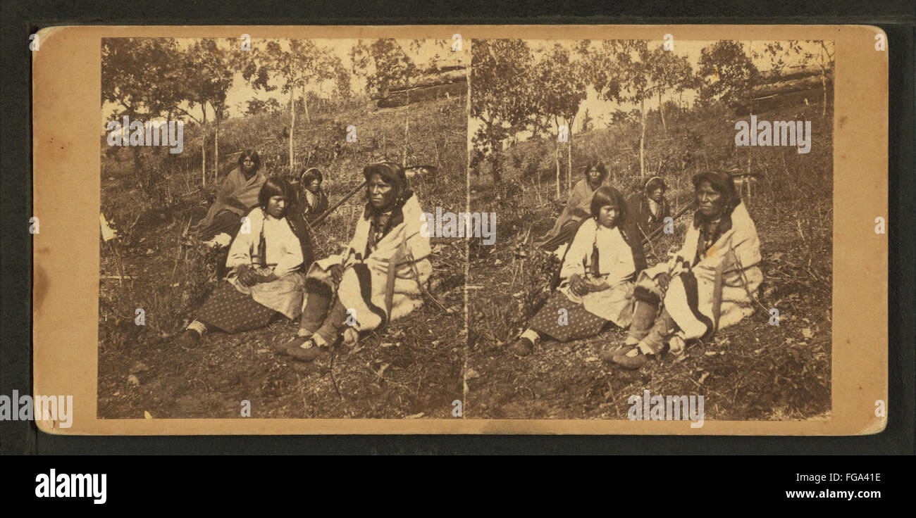 A photograph of a Chippewa wedding, showcasing the traditional dress ...